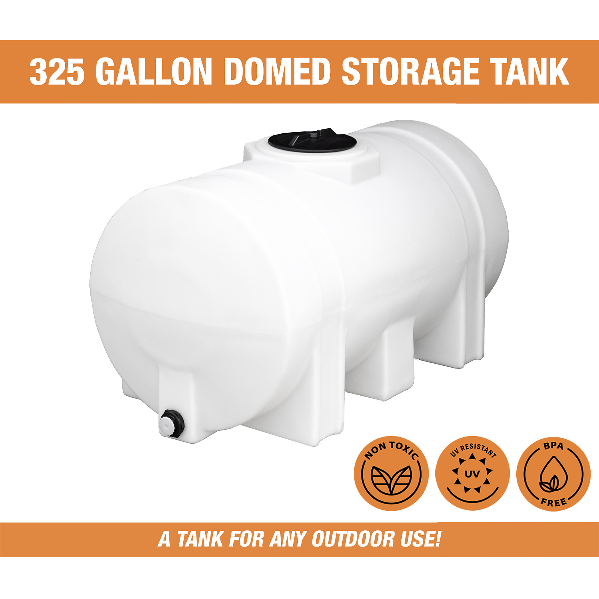 RomoTech, 325 Gal Poly Reservoir Water Storage Tank NoFlammable Liquid ...