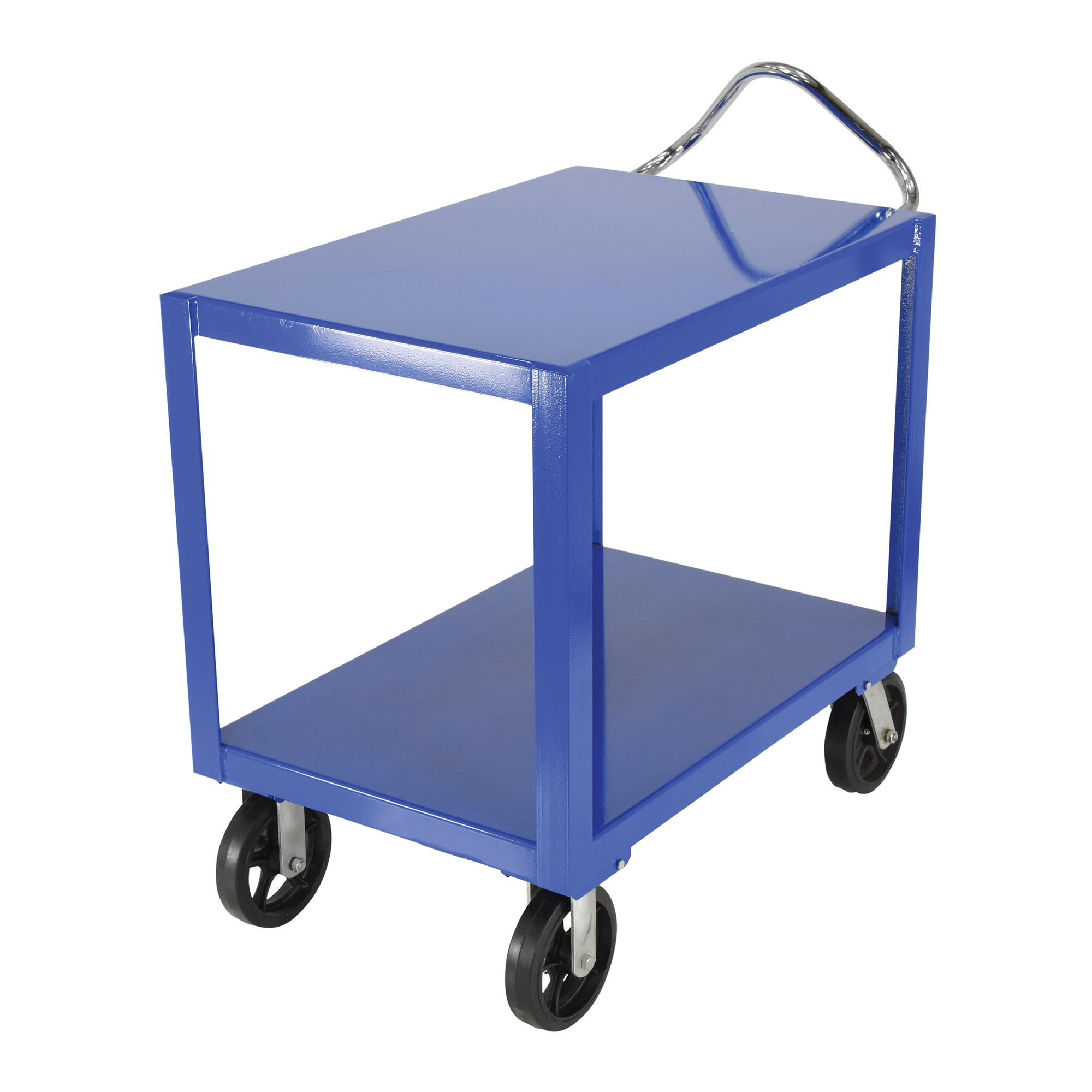 Vestil, Platform ergo handle cart mold-on-rubber casters, Total ...
