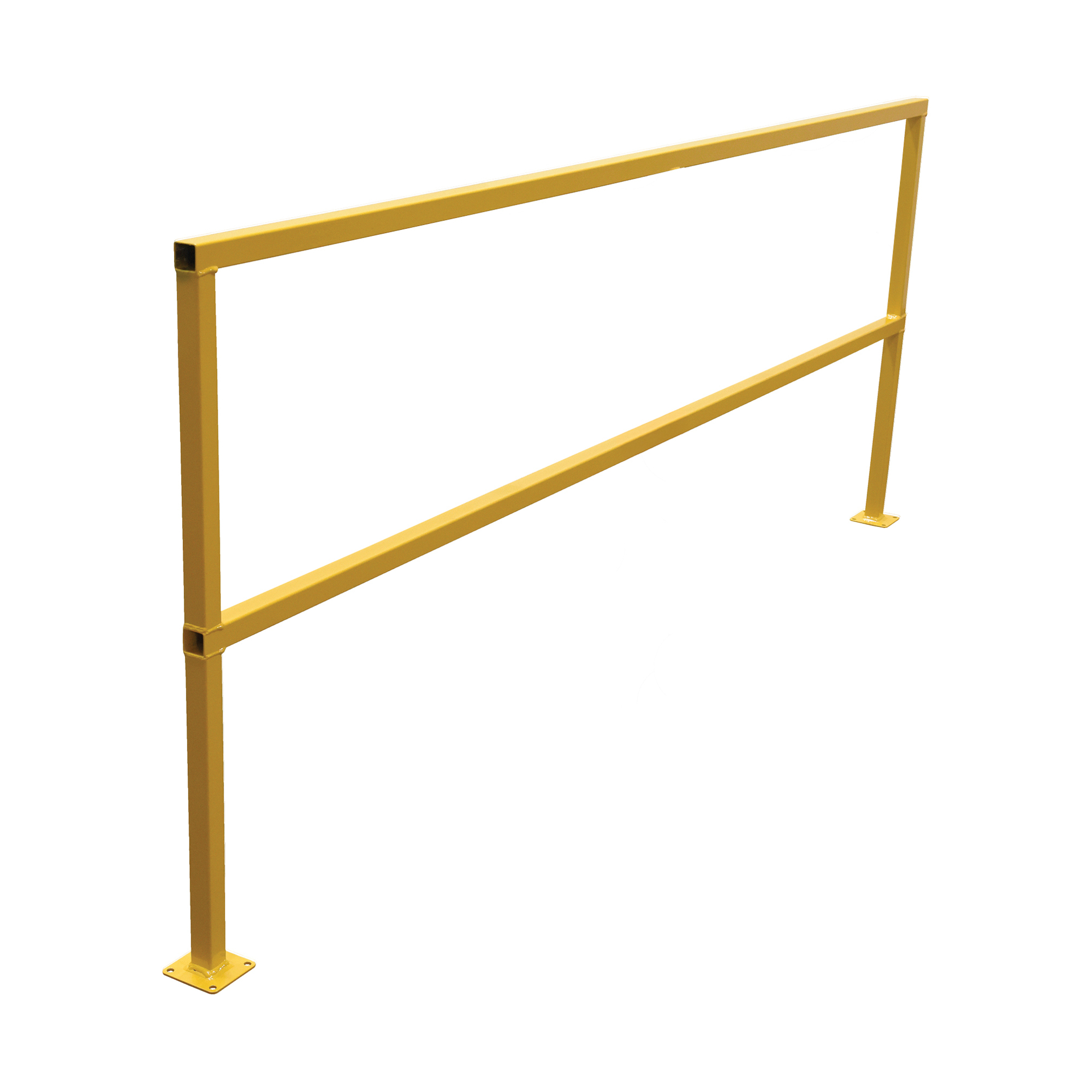 Vestil, Steel safety square handrail yellow, Length 110.5 in, Model# SQ ...