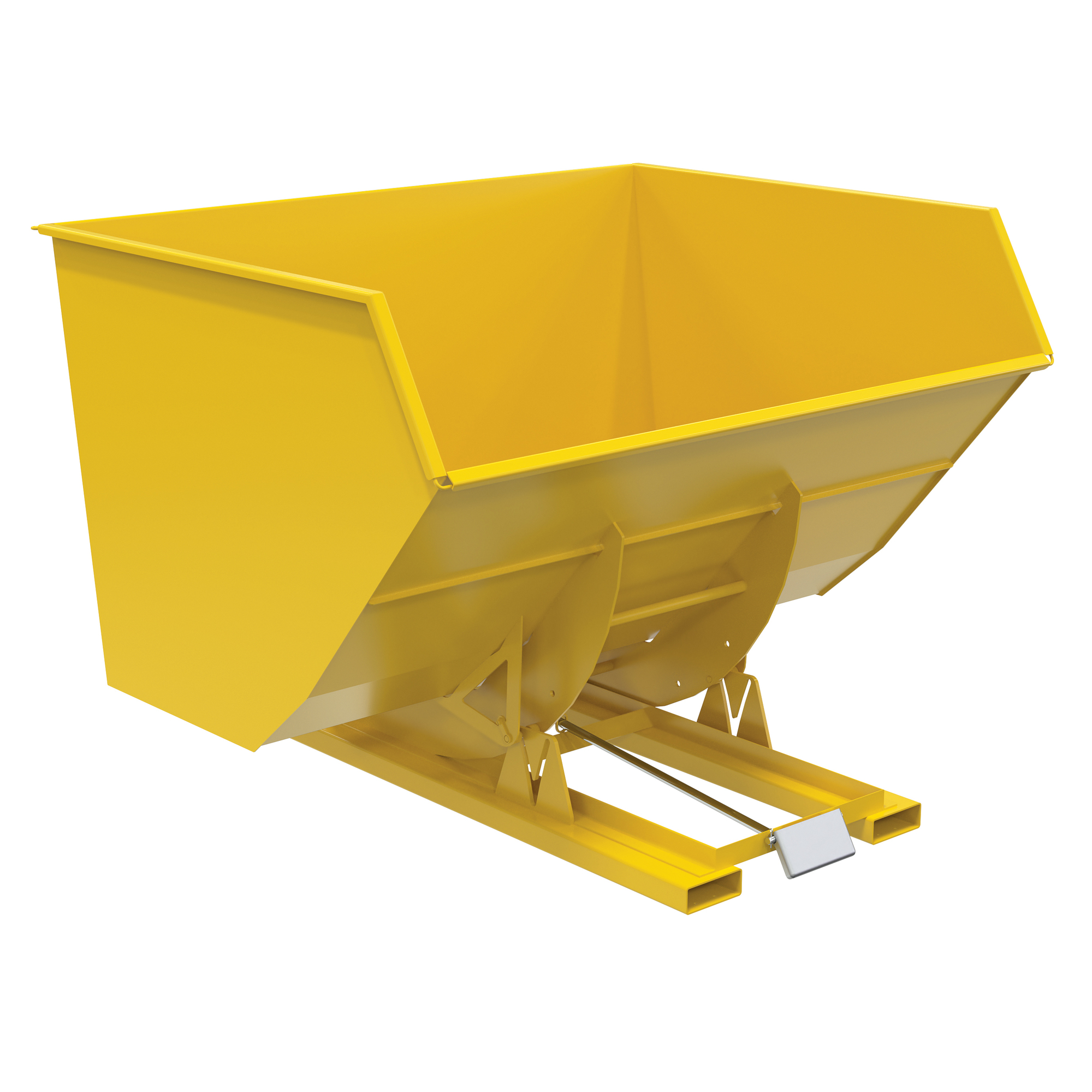 Vestil, Heavy Duty Hopper, Capacity 6000 lb, Volume 5 yd³, Color Yellow ...