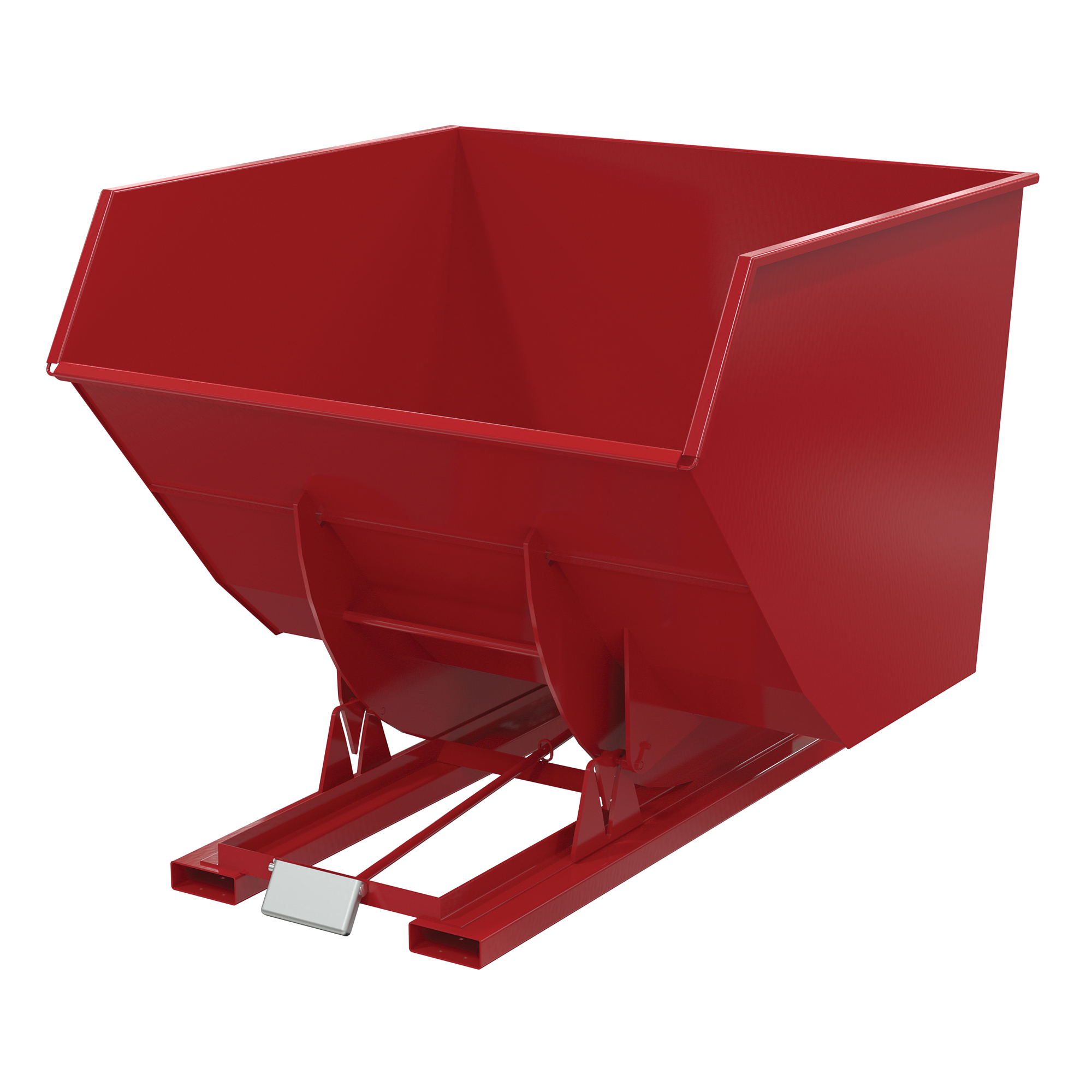 Vestil, Heavy Duty Hopper, Capacity 6000 lb, Volume 4 yd³, Color Red ...