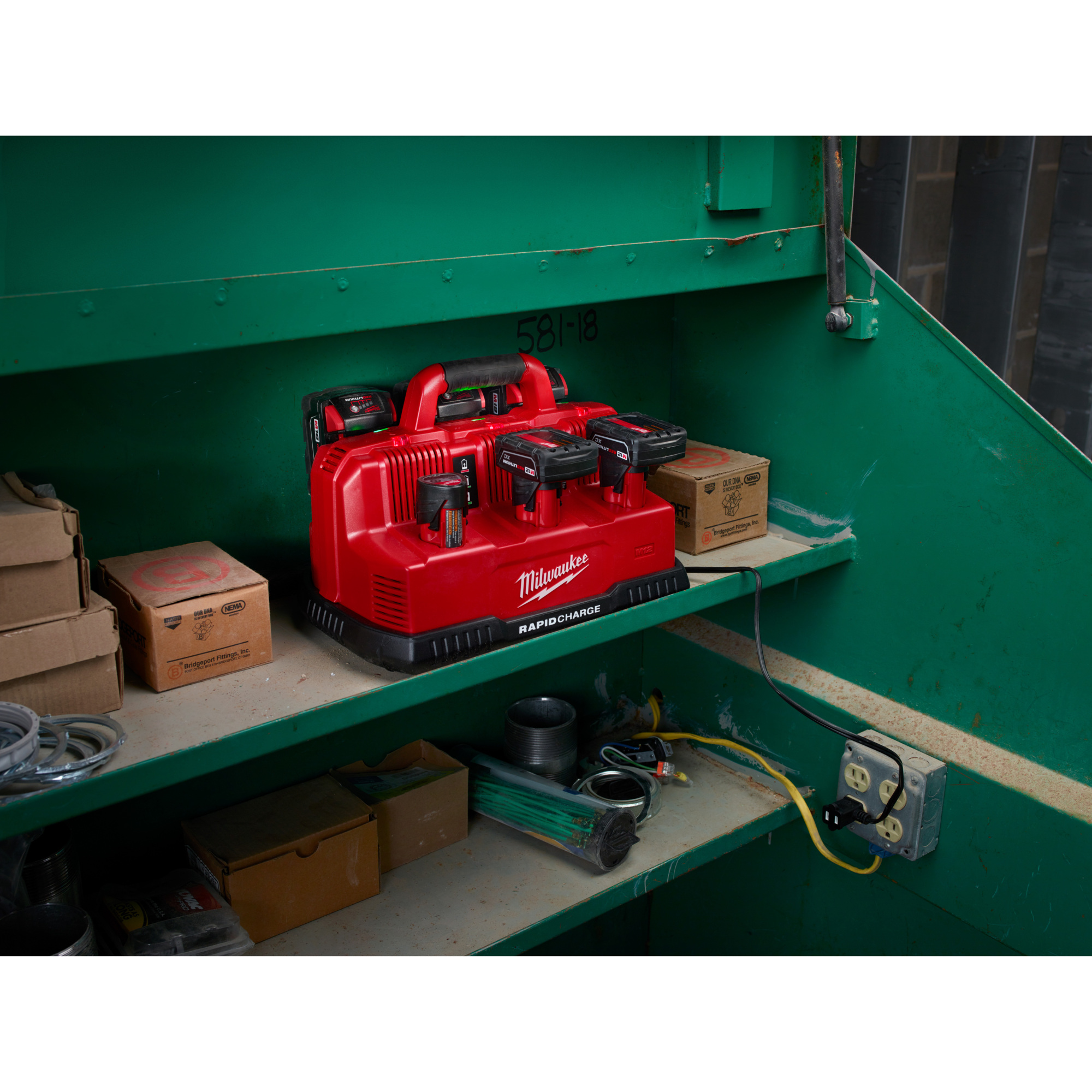 Milwaukee M18 & M12 Rapid Battery Charging Station, Model# 48-59-1807 ...