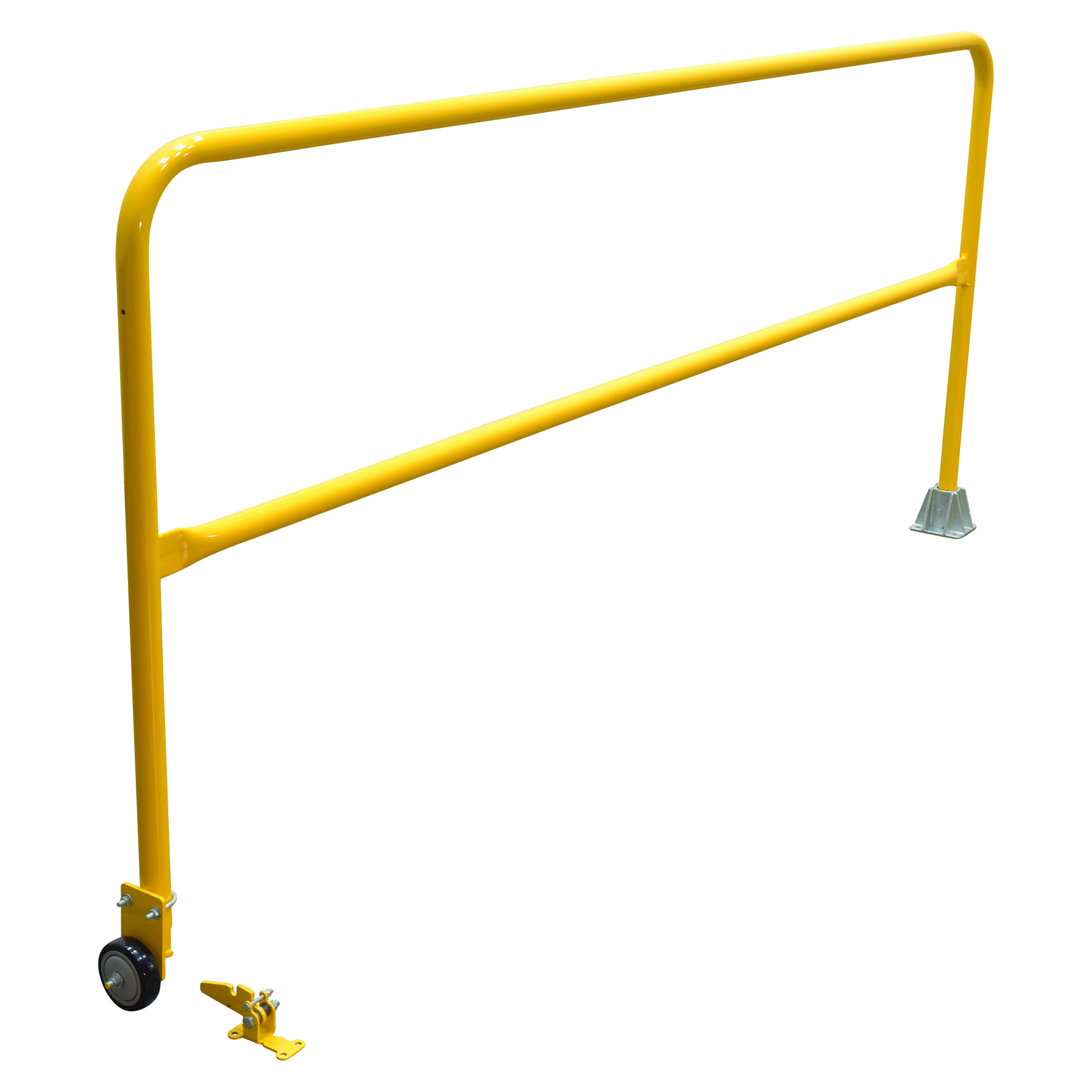 Vestil, Steel dock safety swing gate 9ft.length yellow, Length 111.938 ...