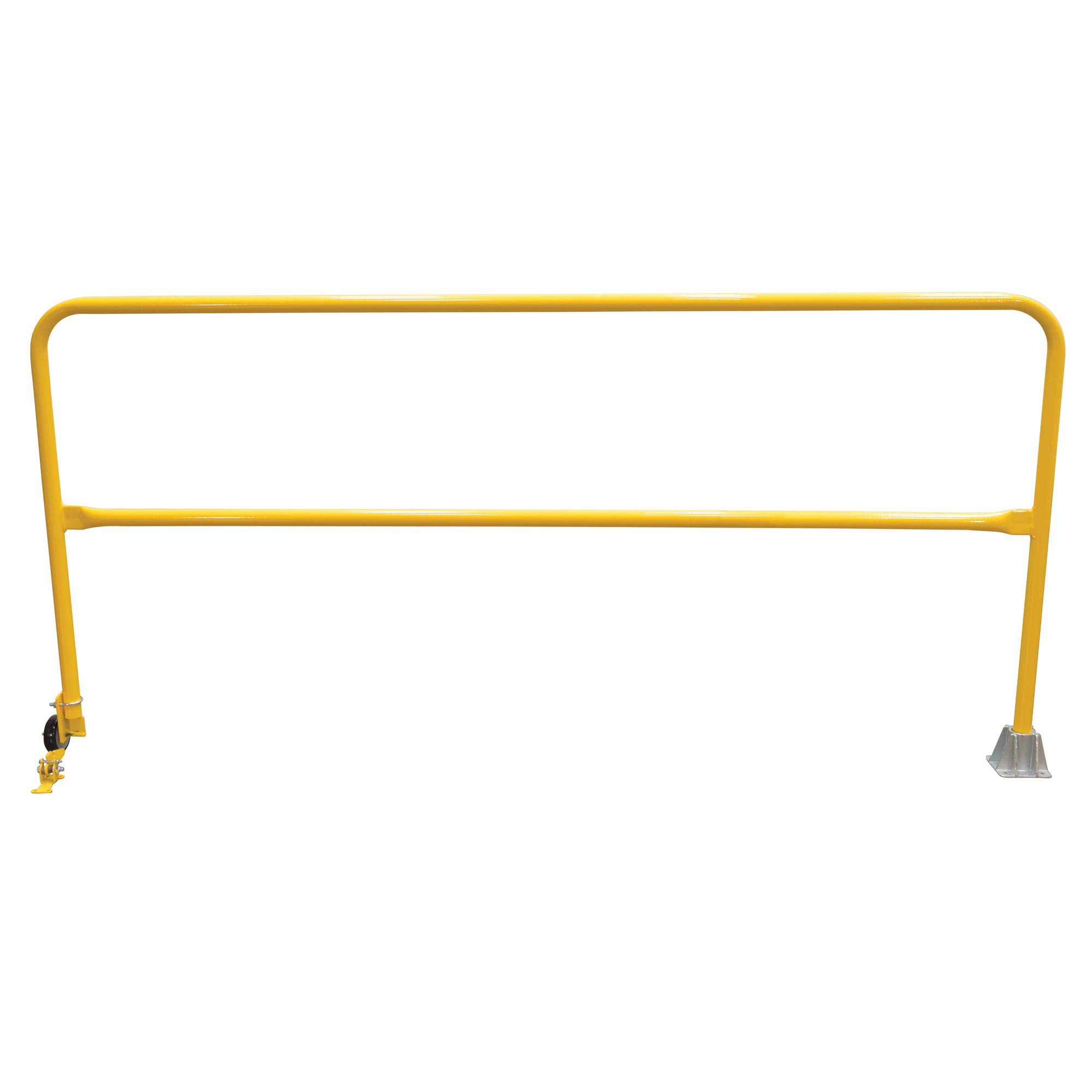 Vestil, Steel dock safety swing gate 8ft.length yellow, Length 100.063 ...