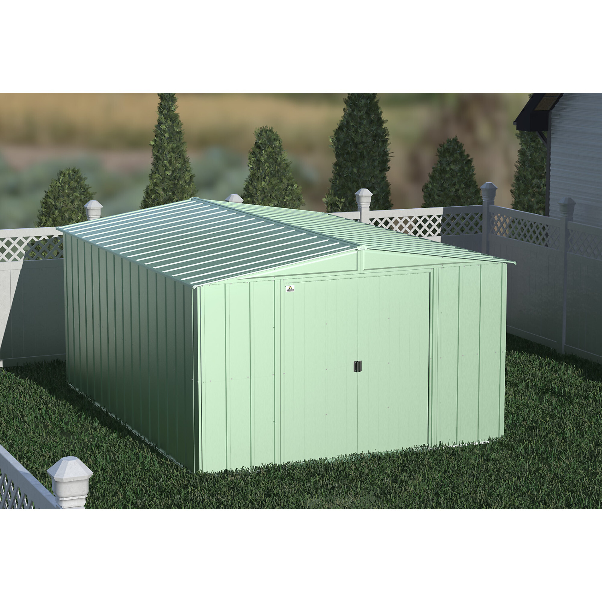 Arrow Storage Products, Classic Steel Shed 10x14 Sage Green CLG1014SG ...