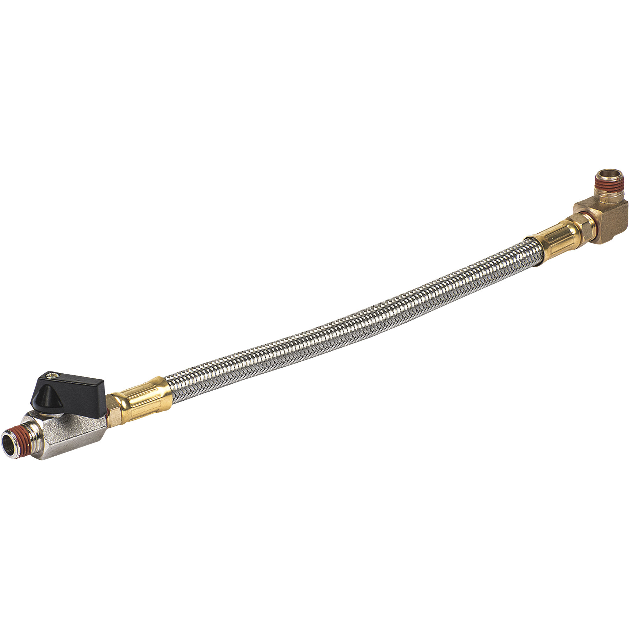 Klutch Extended Drain Valve Assembly, 1/4in. NPT Inlet, 1/2in. Hose ...