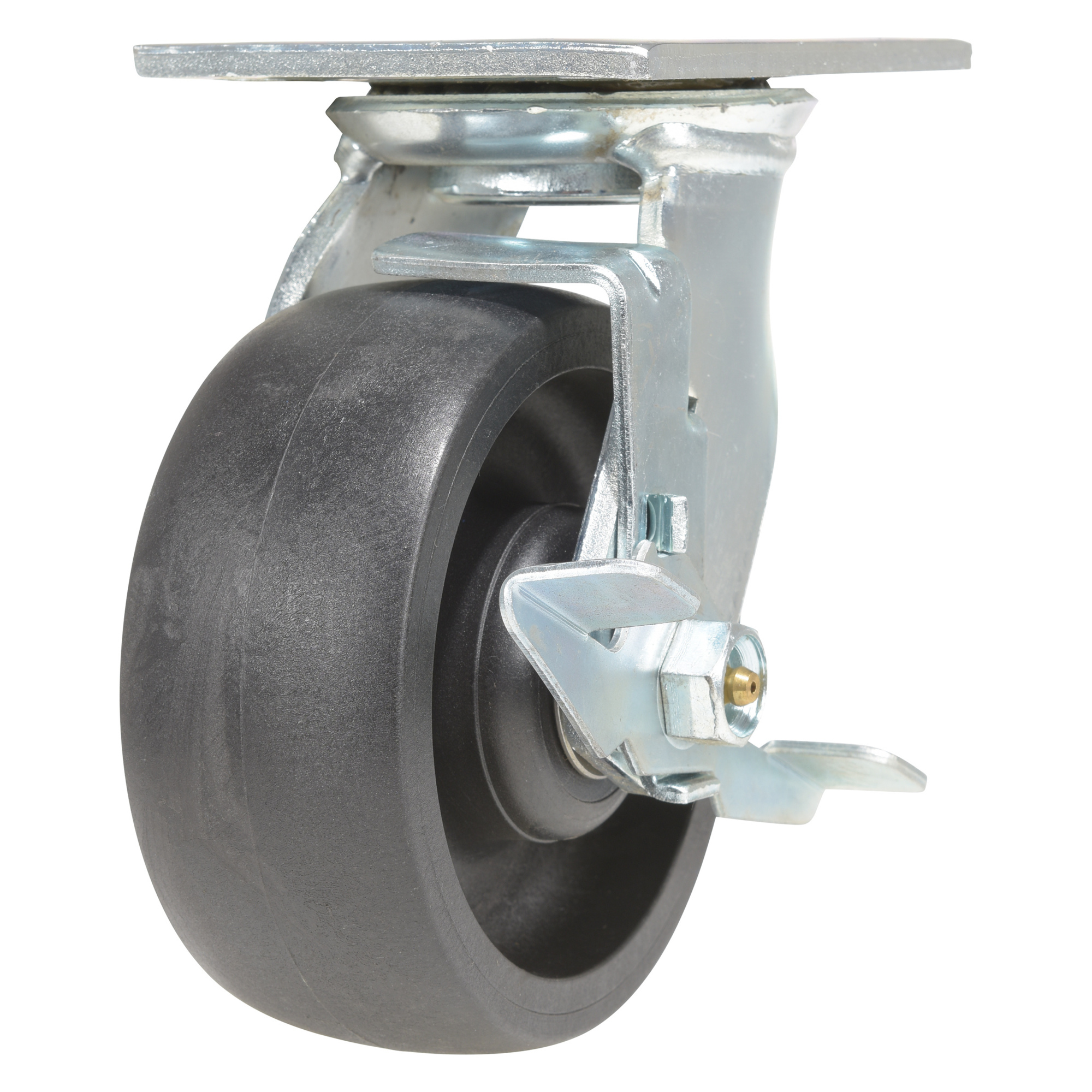 Vestil RollX Glass Filled Nylon Swivel Caster with Brake - 5in. Wheel ...