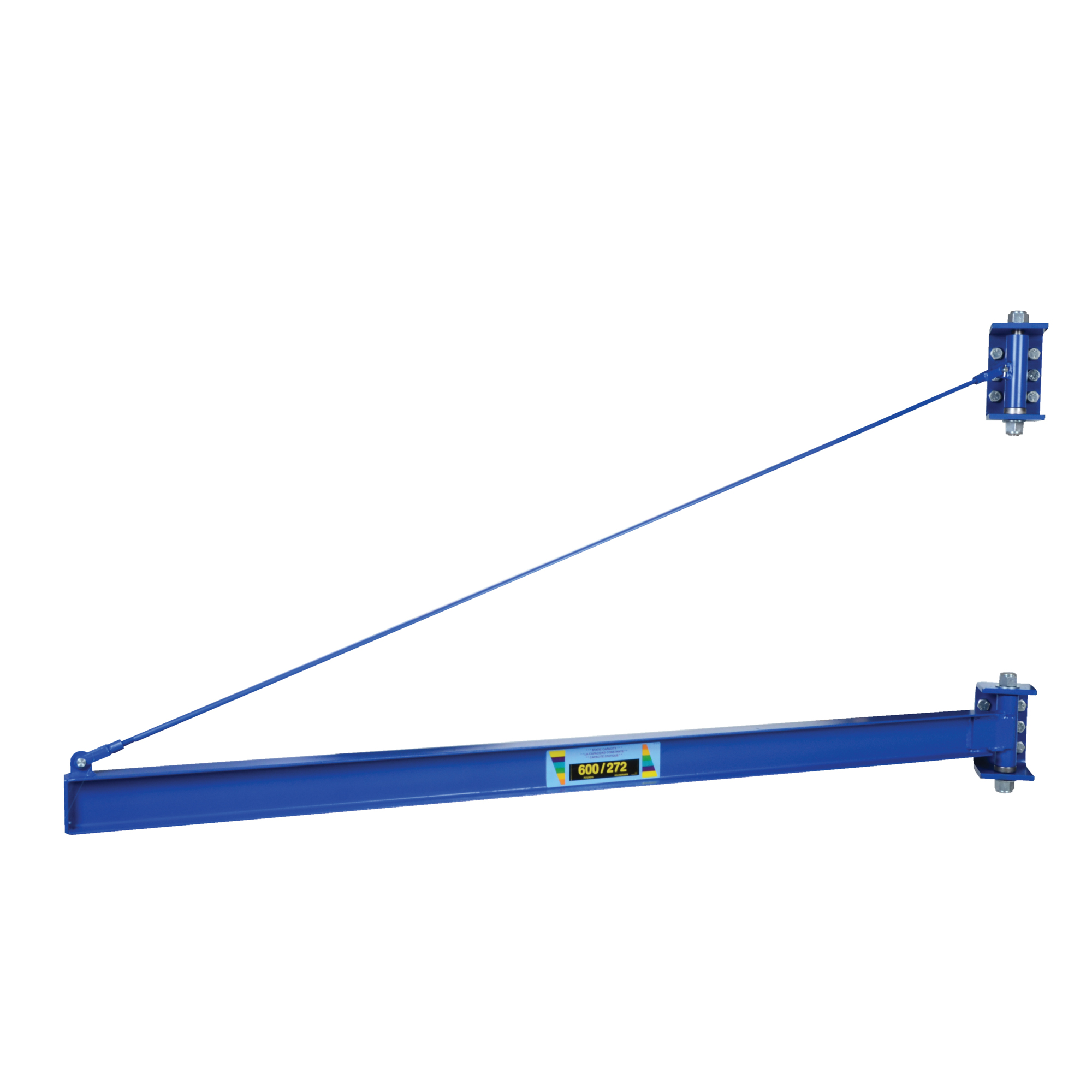 Vestil, High Clearance Tie Rod Jib, Mount Type Wall, Capacity 600 lb ...
