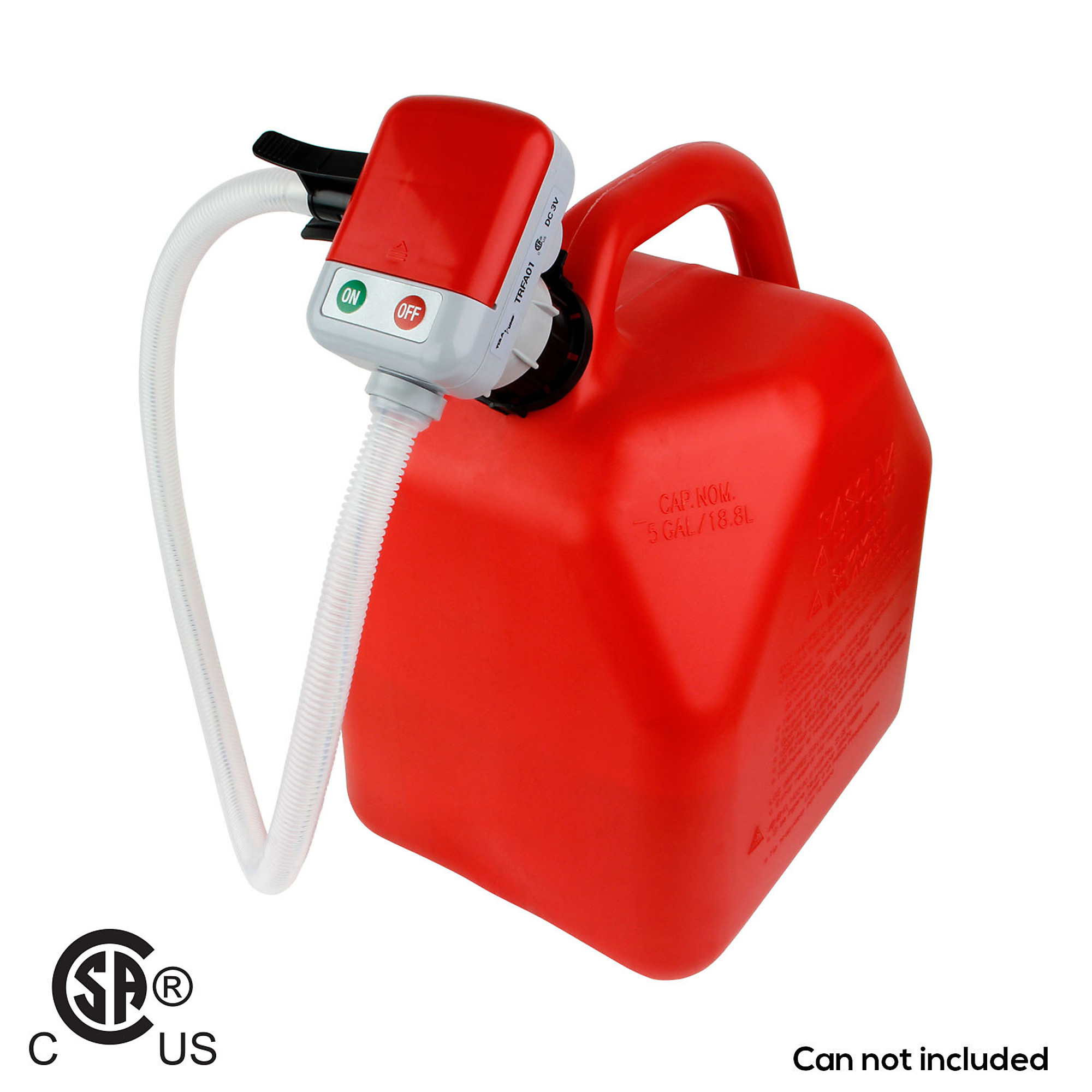 TeraPump, Gas Can Transfer Pump, Flow 2.4 GPM, Hose Length 3.25 ft ...