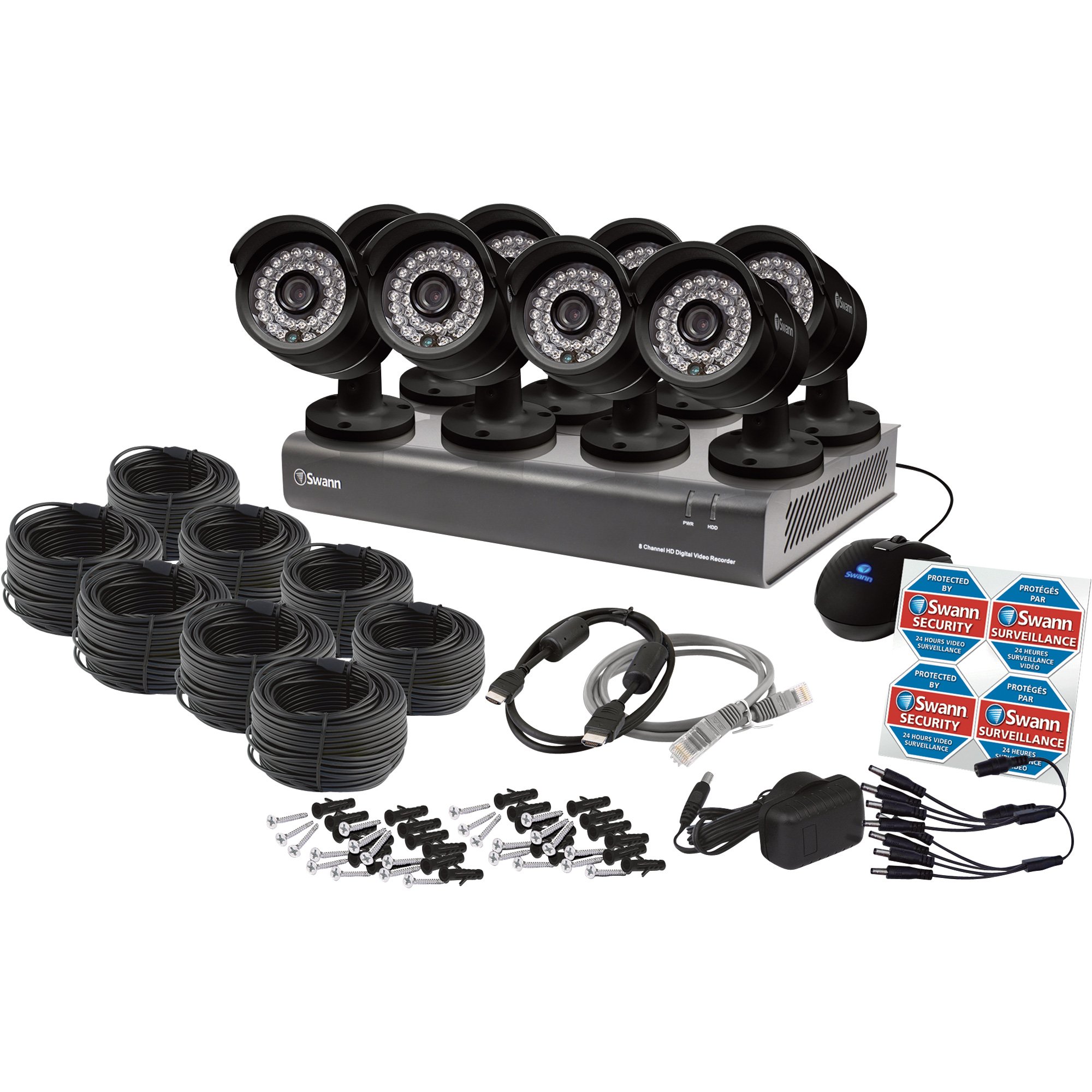 Swann Communications Professional DVR Security System — 8 Channels, 8 ...