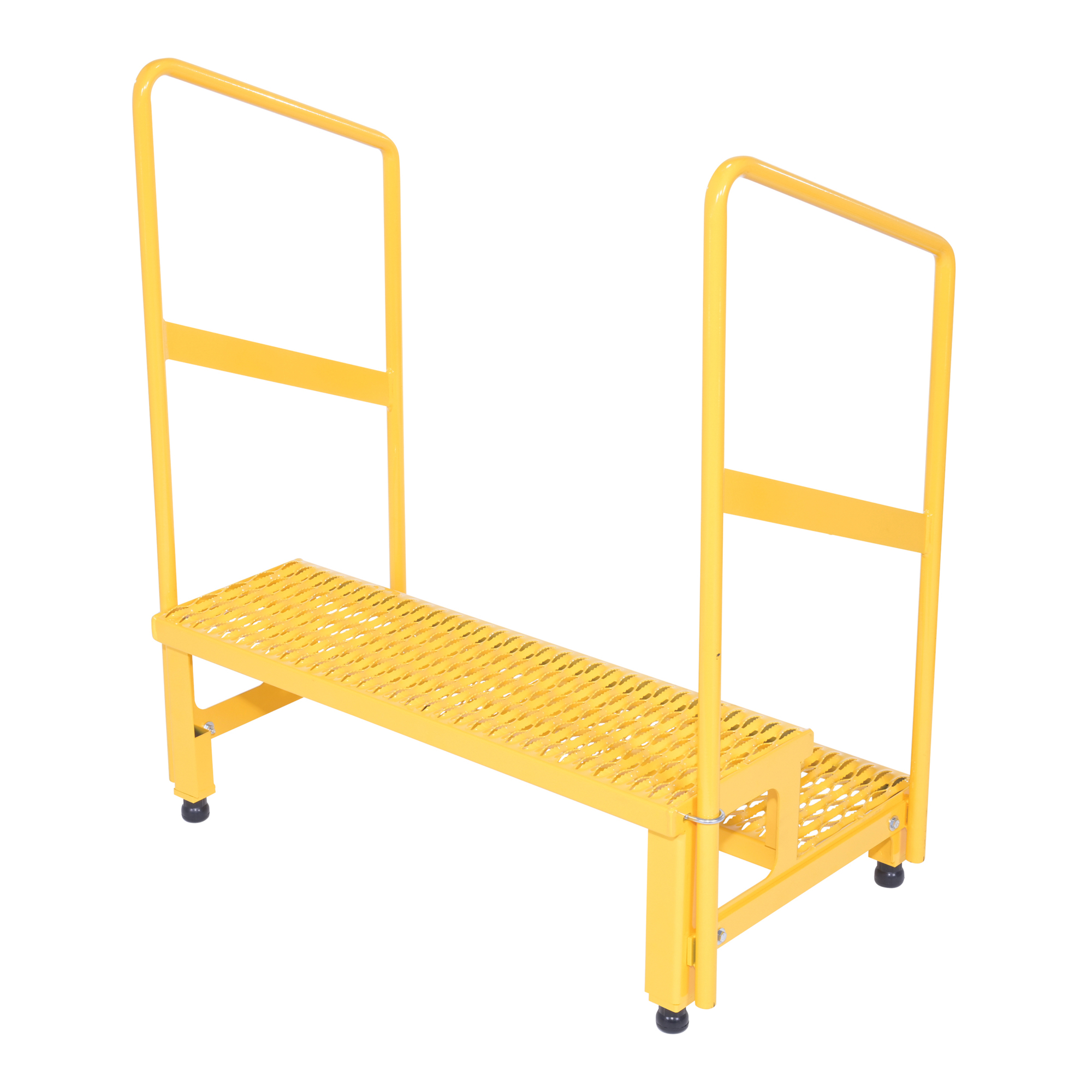 Vestil, Adjustable height step stand with handrail, Capacity 500 lb ...