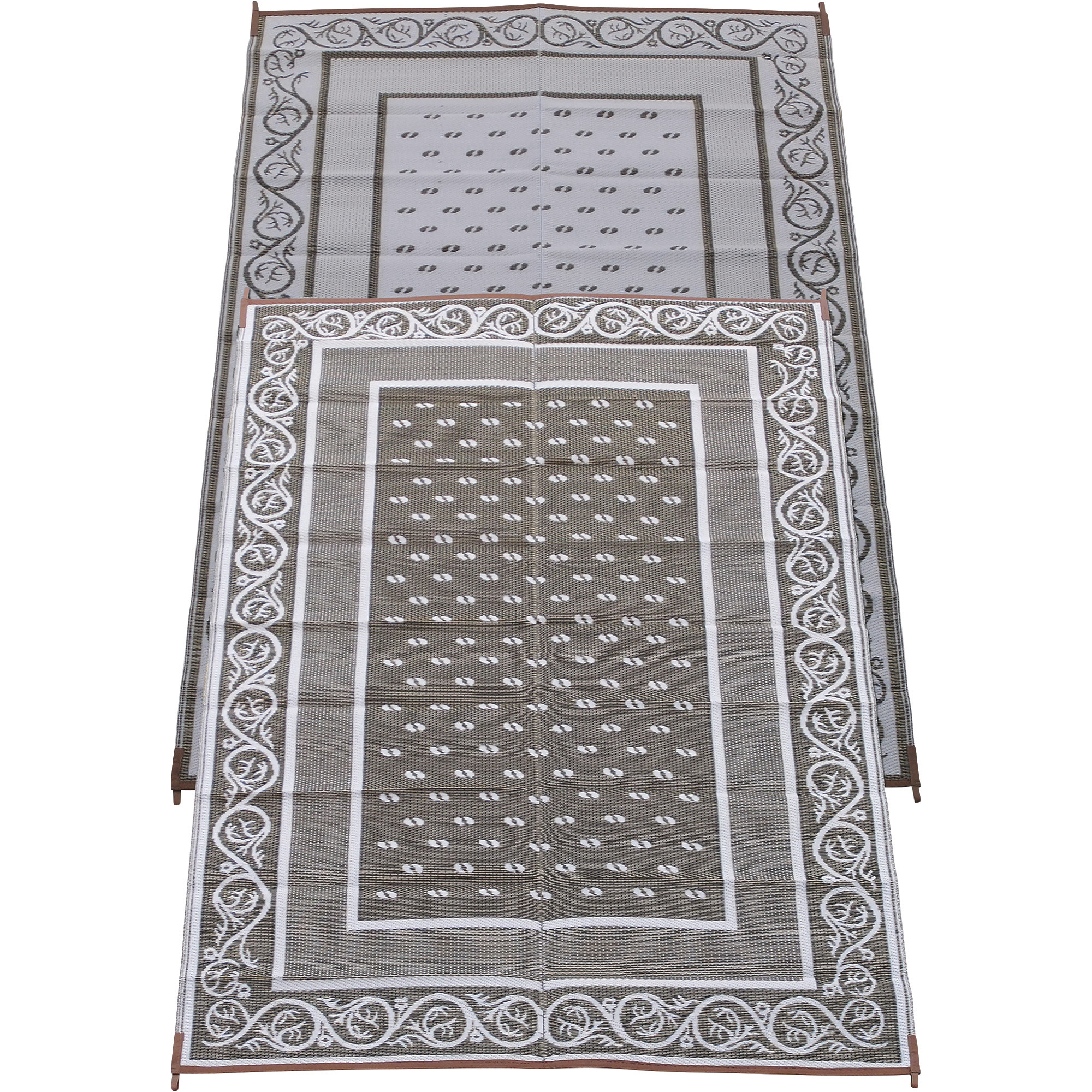 Fireside Patio Outdoor Reversible Patio/RV Mat, 9ft. x 18ft., Khaki ...