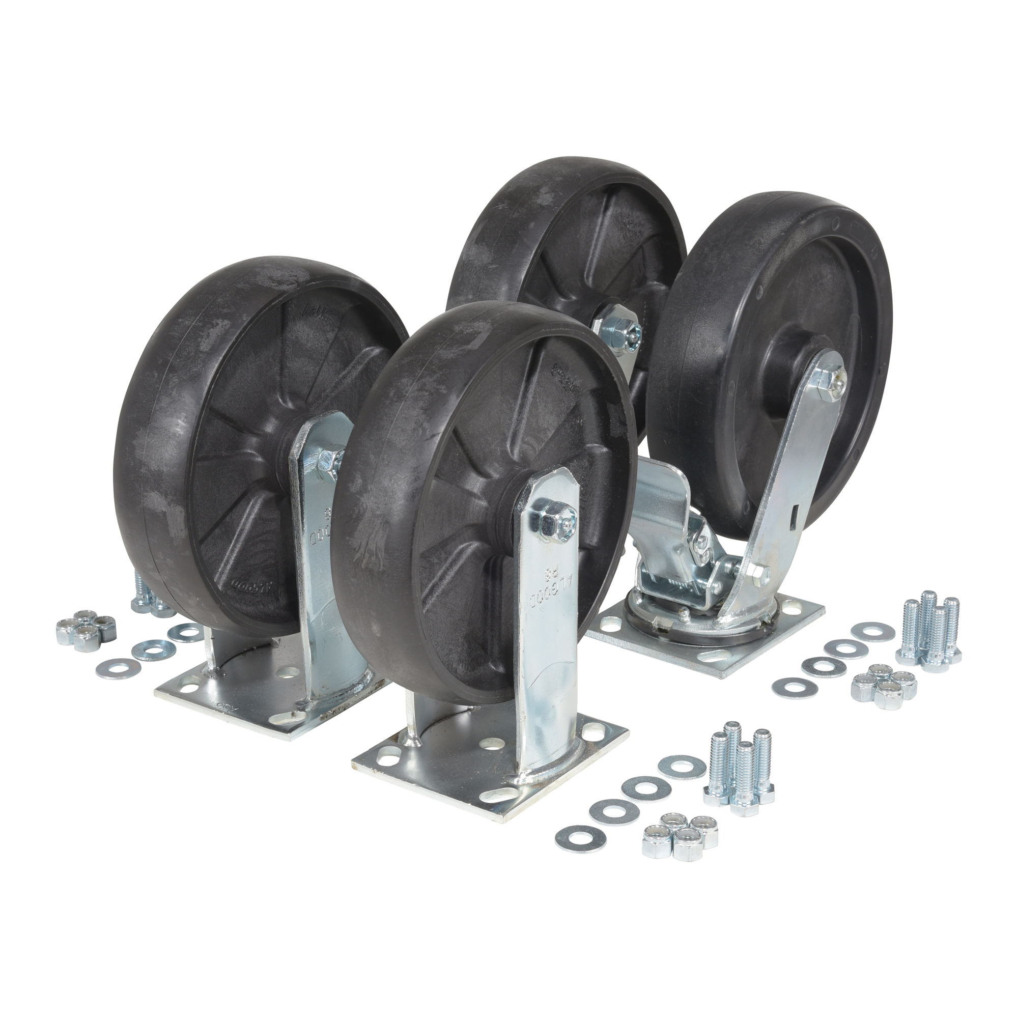 Vestil Glass-Filled Nylon Caster Kit - 6in. x 2in., 4800-Lb. Capacity ...