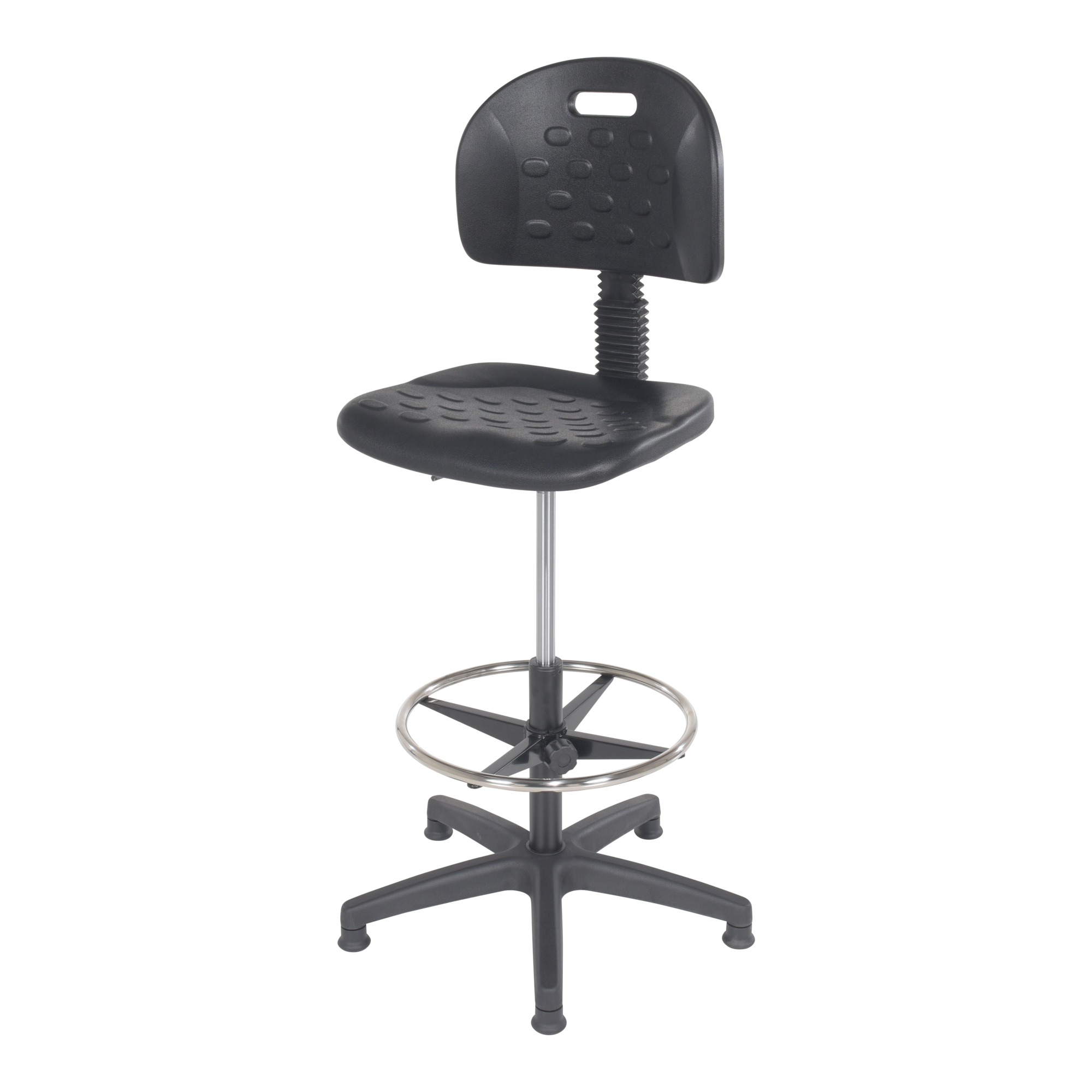Vestil Ergonomic Sitting Work Chair - Adjustable 22-32in., Polyurethane ...