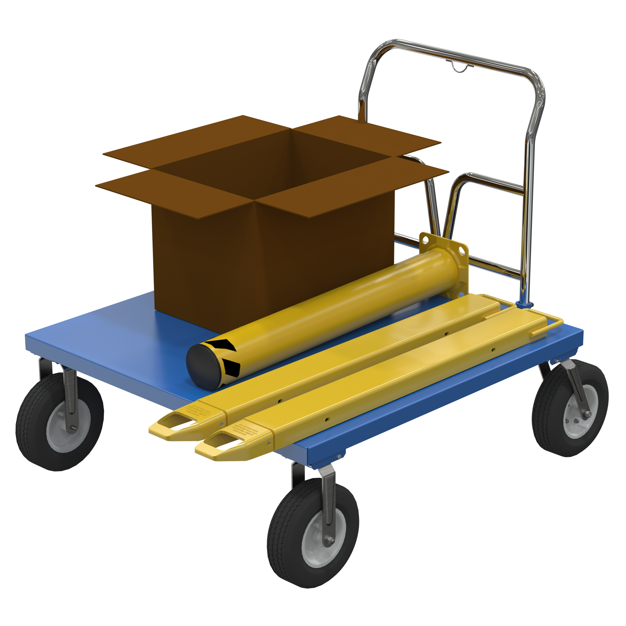 Vestil Pneumatic Tire Platform Cart - 48in. x 48in., 1500-Lb. Capacity ...