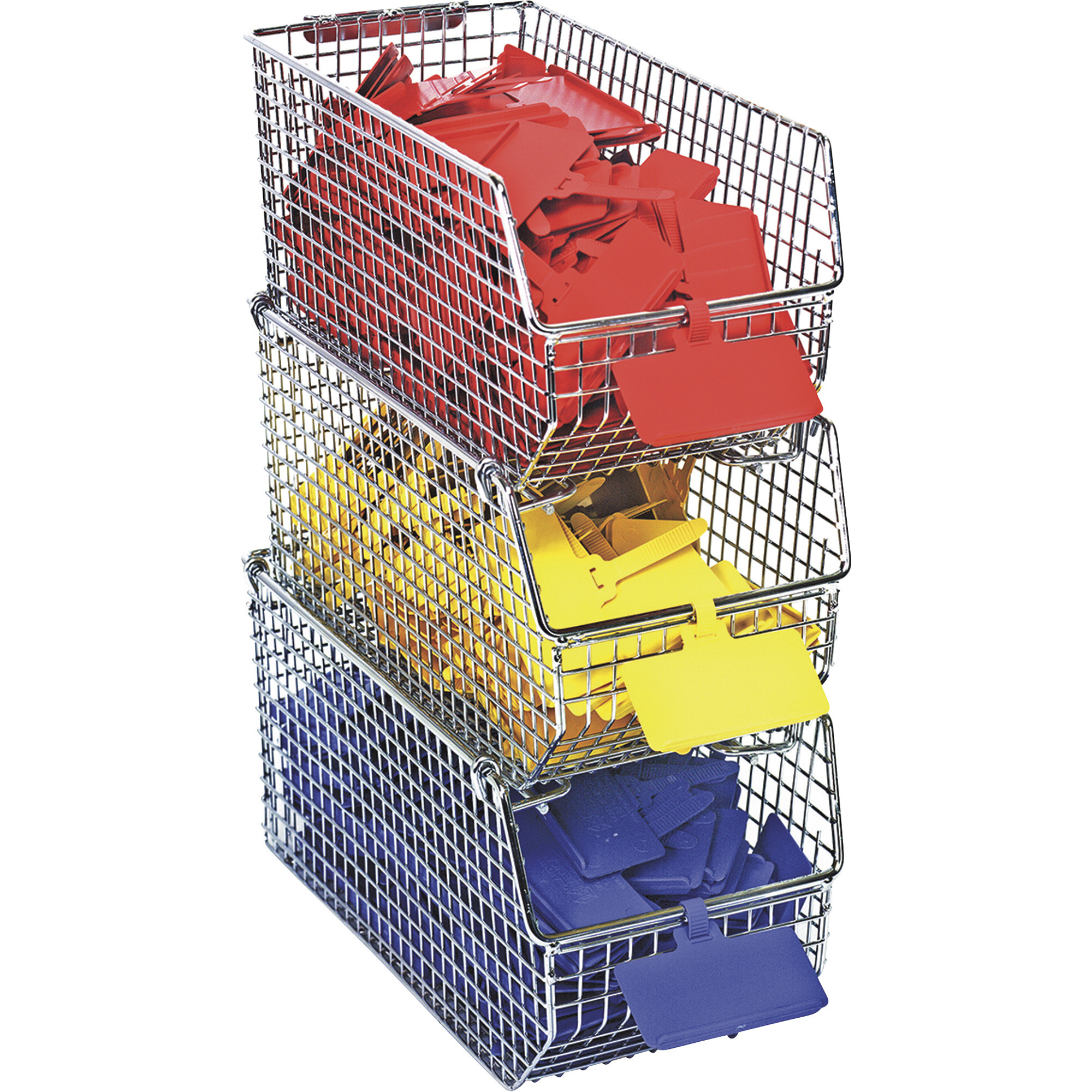 Quantum Wire Mesh Hanging/Stacking Bin — 5 1/2in.W x 10 3/4in.D x 5in.H ...