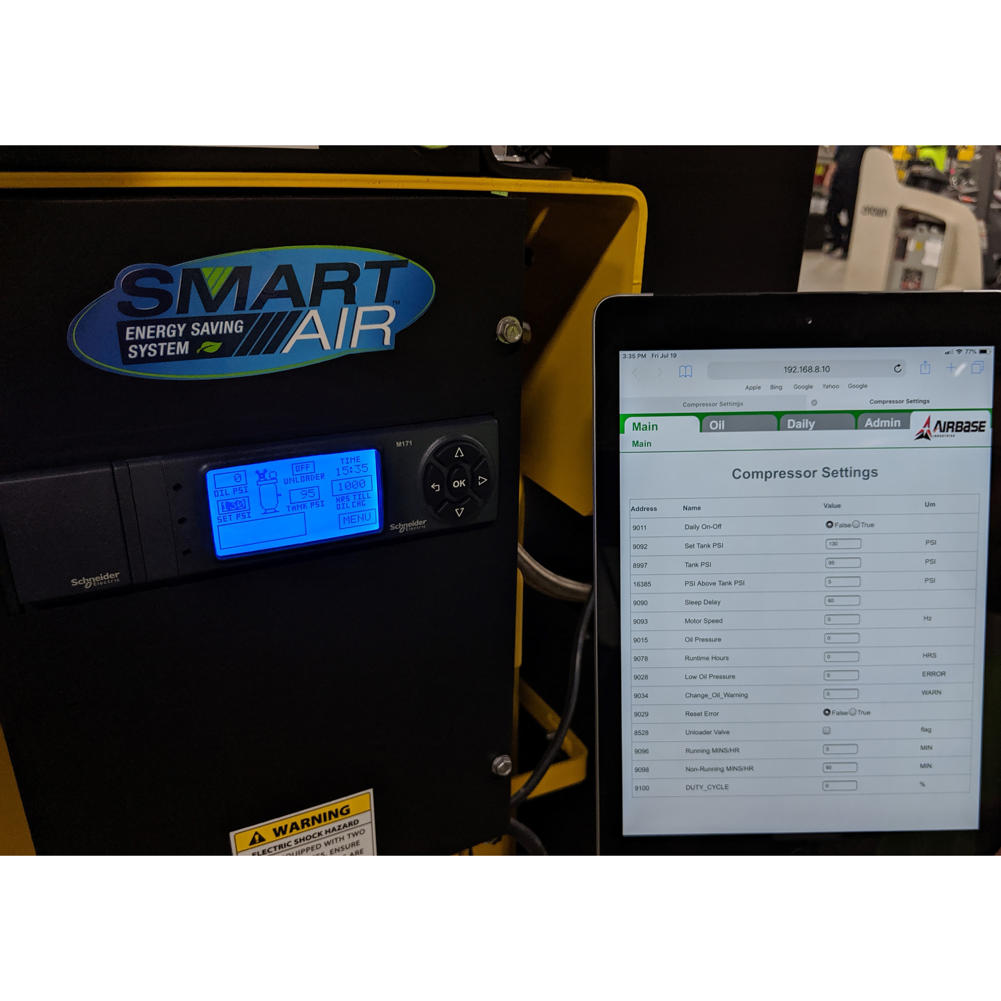 EMAX Smart Dual Air Compressors Variable Speed w/ Aftercooler, 10 HP ...