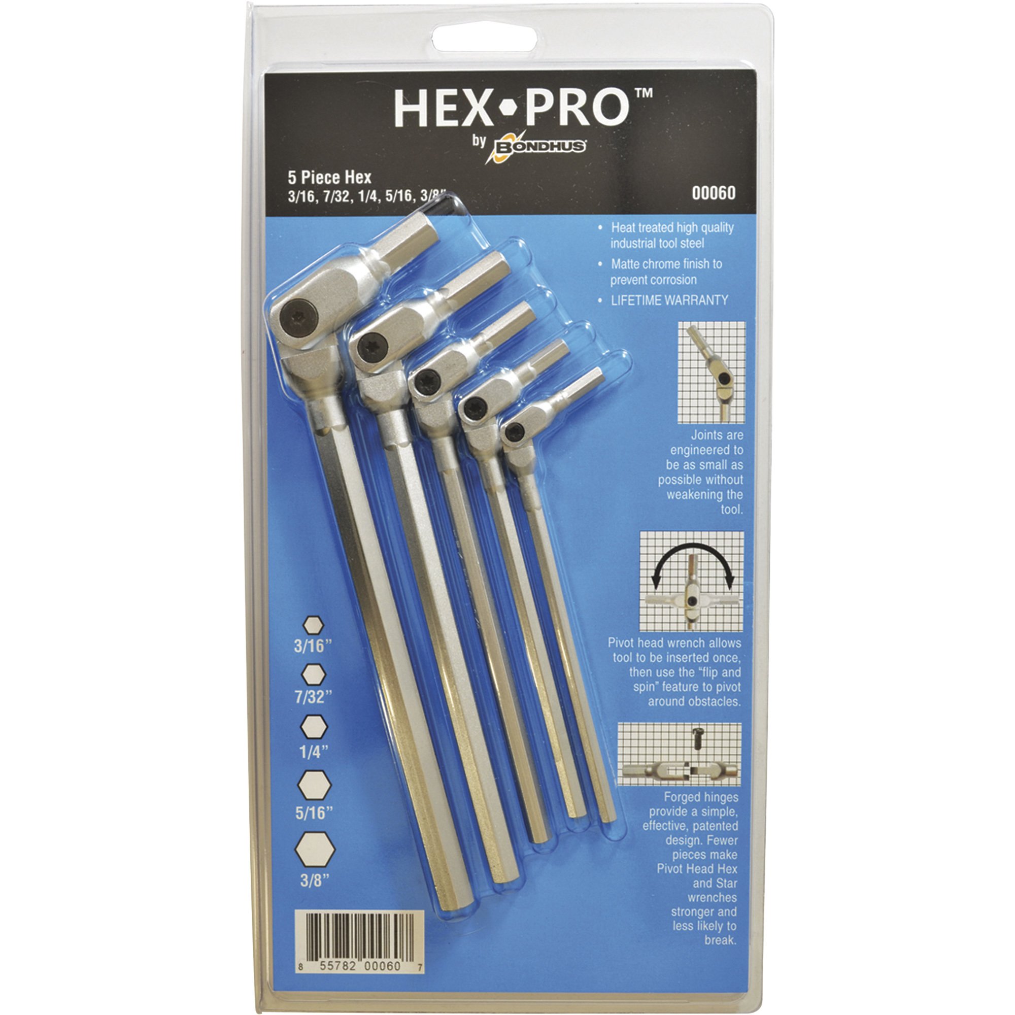 Bondhus HexPro Wrench Set — 5-Pc., SAE, Model# 00060 | Northern Tool