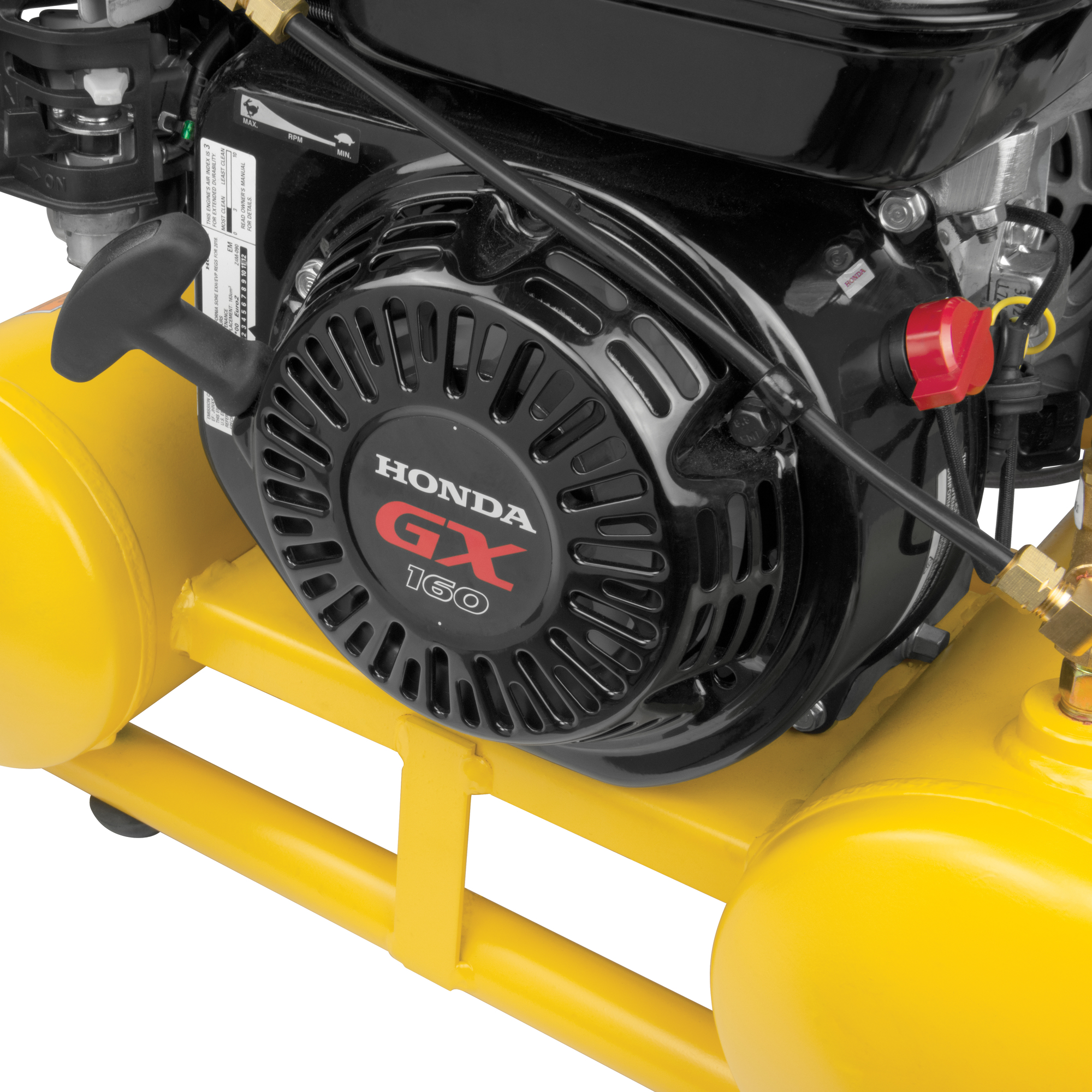 DEWALT 4 Gallon Air Compressor, Honda Gas Engine, Model# DXCMTA5590412 ...