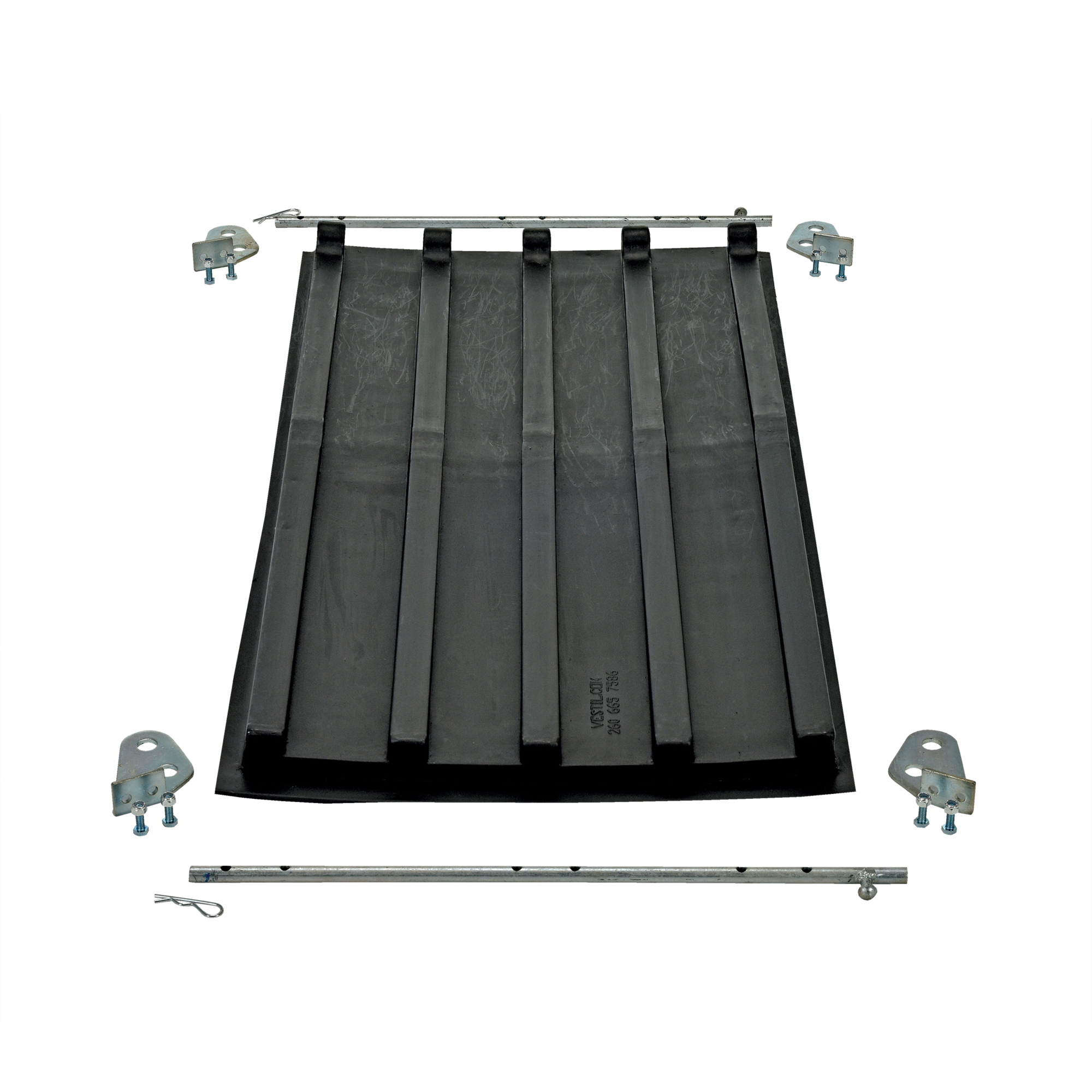 Vestil Heavy-Duty Poly Hopper Lid - D Style, Ribbed Design, Model# PLID ...