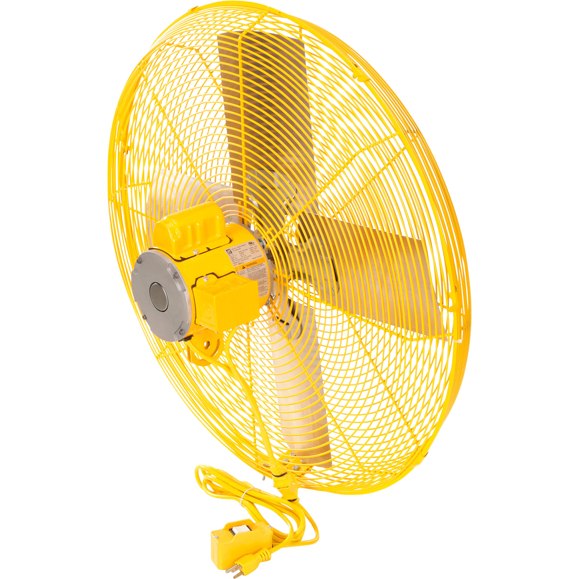 TPI Maximum-Duty Yellow Fan Head with Drop Cord, 30in., 9850 CFM, 1/2 ...