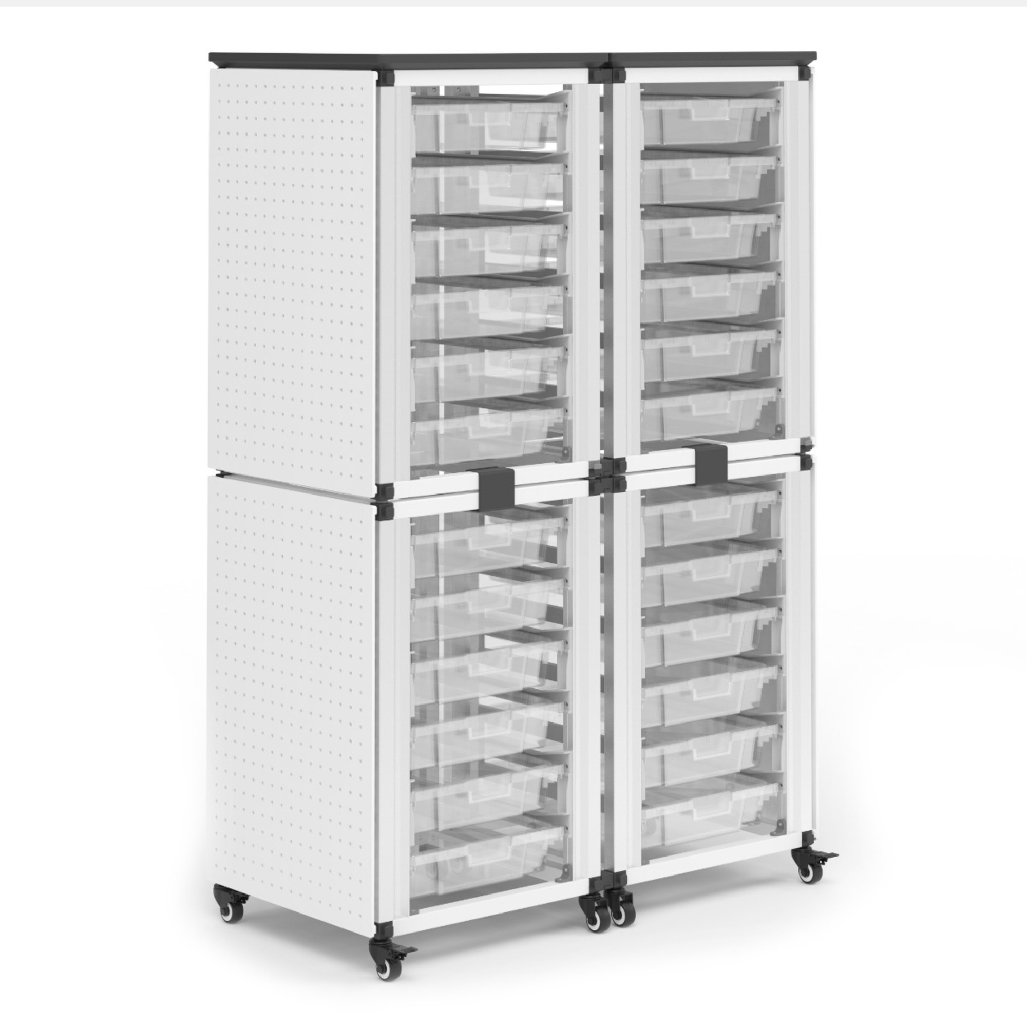 Luxor Luxor - 4 stacked modules with 24 small bins, Total Capacity 440 lb, Material Type ...