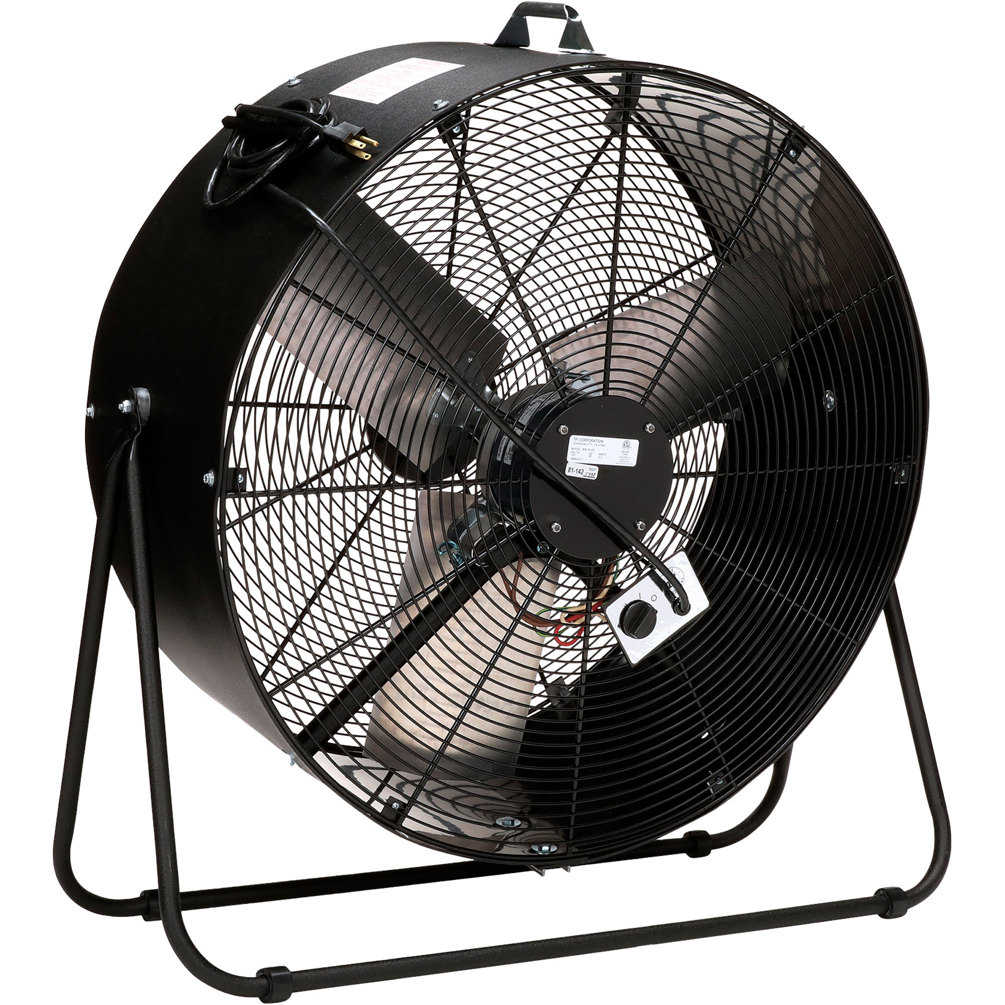 TPI Industrial Floor-Style Drum Fan — 30in., 1/4 HP, 7,800 CFM, Model ...