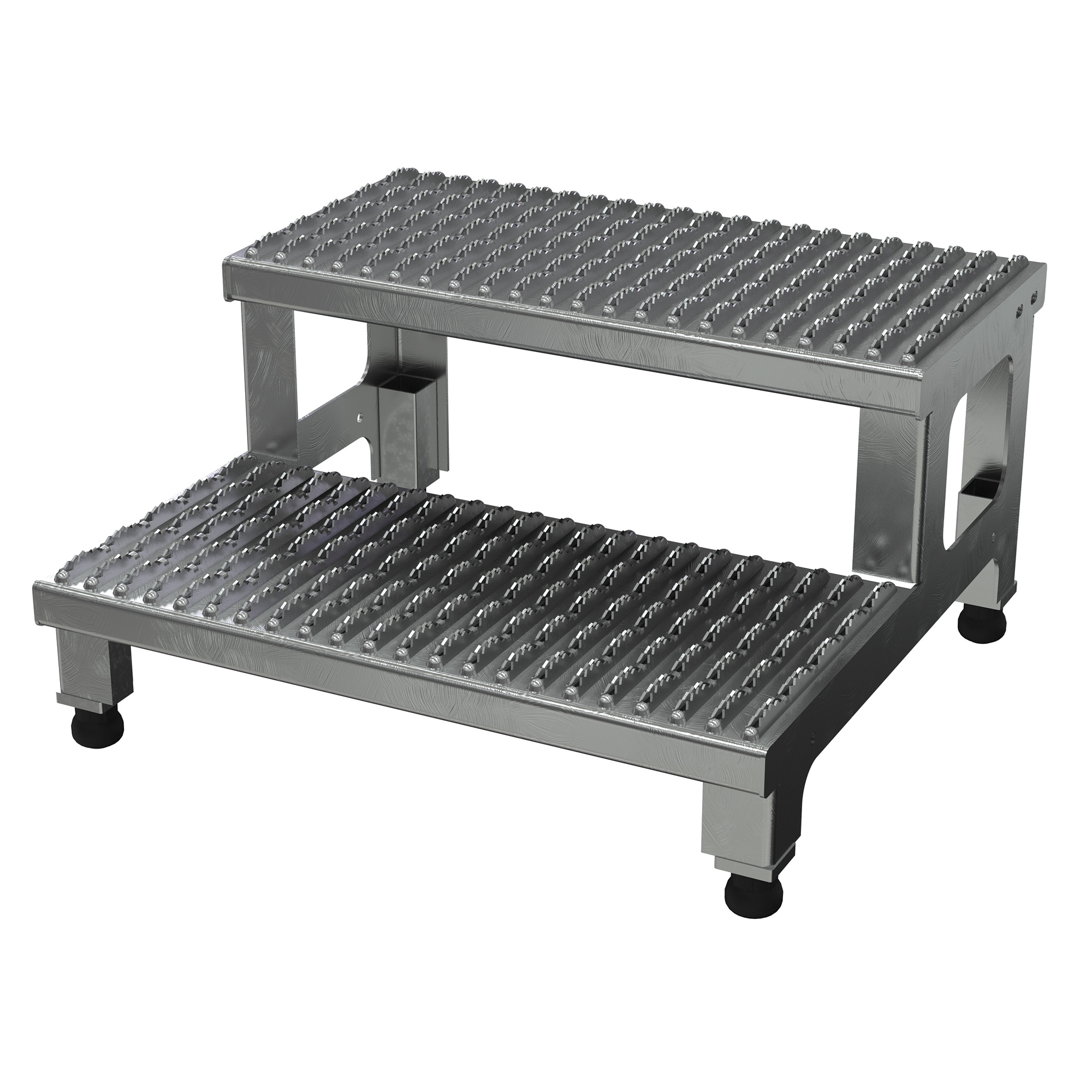 Vestil, Adjustable aluminum step stand 24in. 2-step, Capacity 500 lb ...