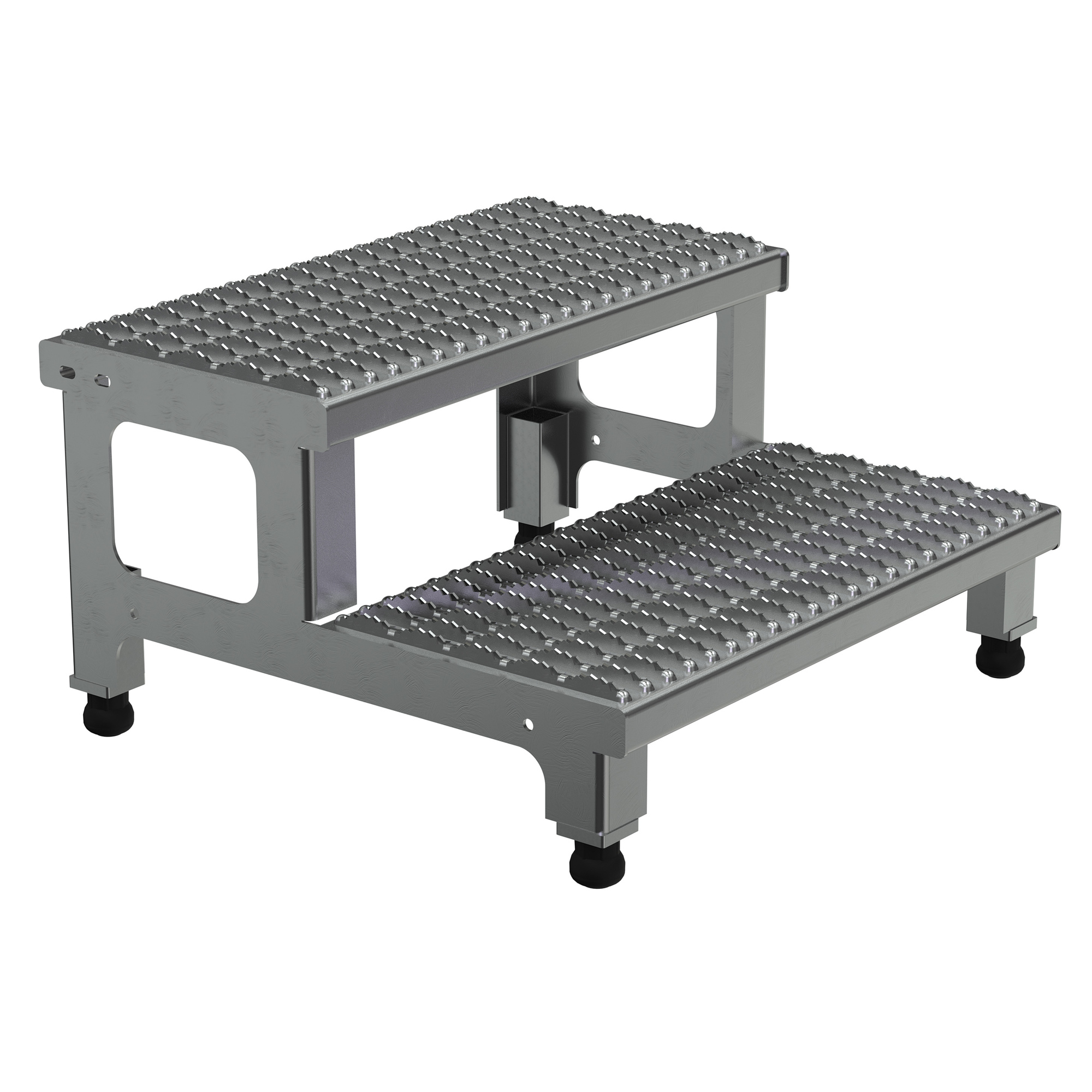 Vestil, Adjustable aluminum step stand 24in. 2-step, Capacity 500 lb ...