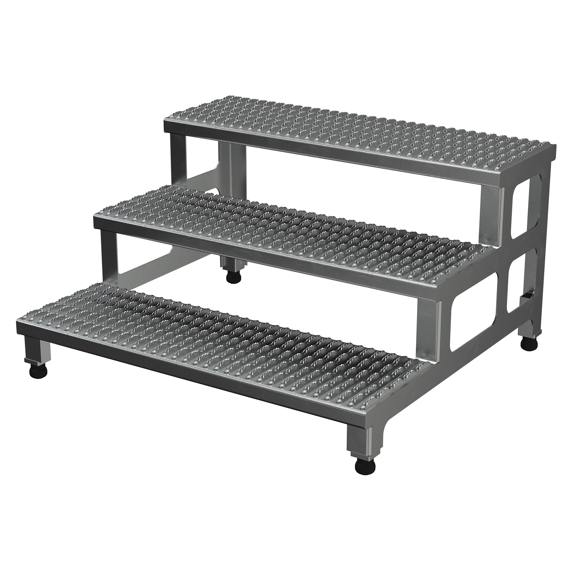 Vestil, Adjustable aluminum step stand 36in. 3-step, Capacity 500 lb ...