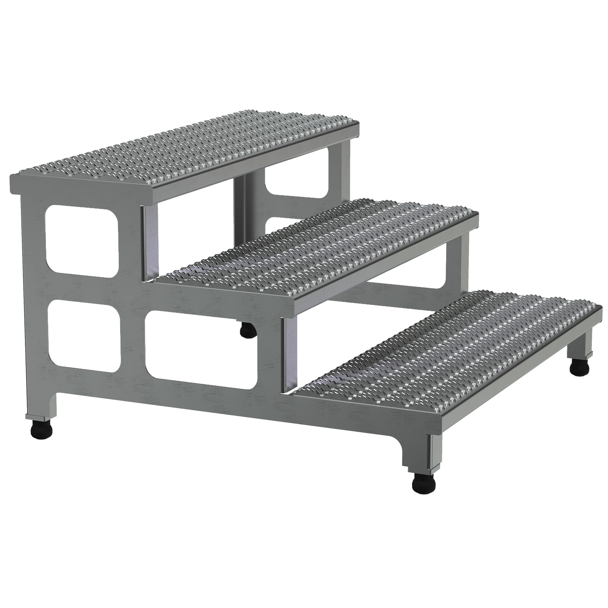 Vestil, Adjustable aluminum step stand 36in. 3-step, Capacity 500 lb ...