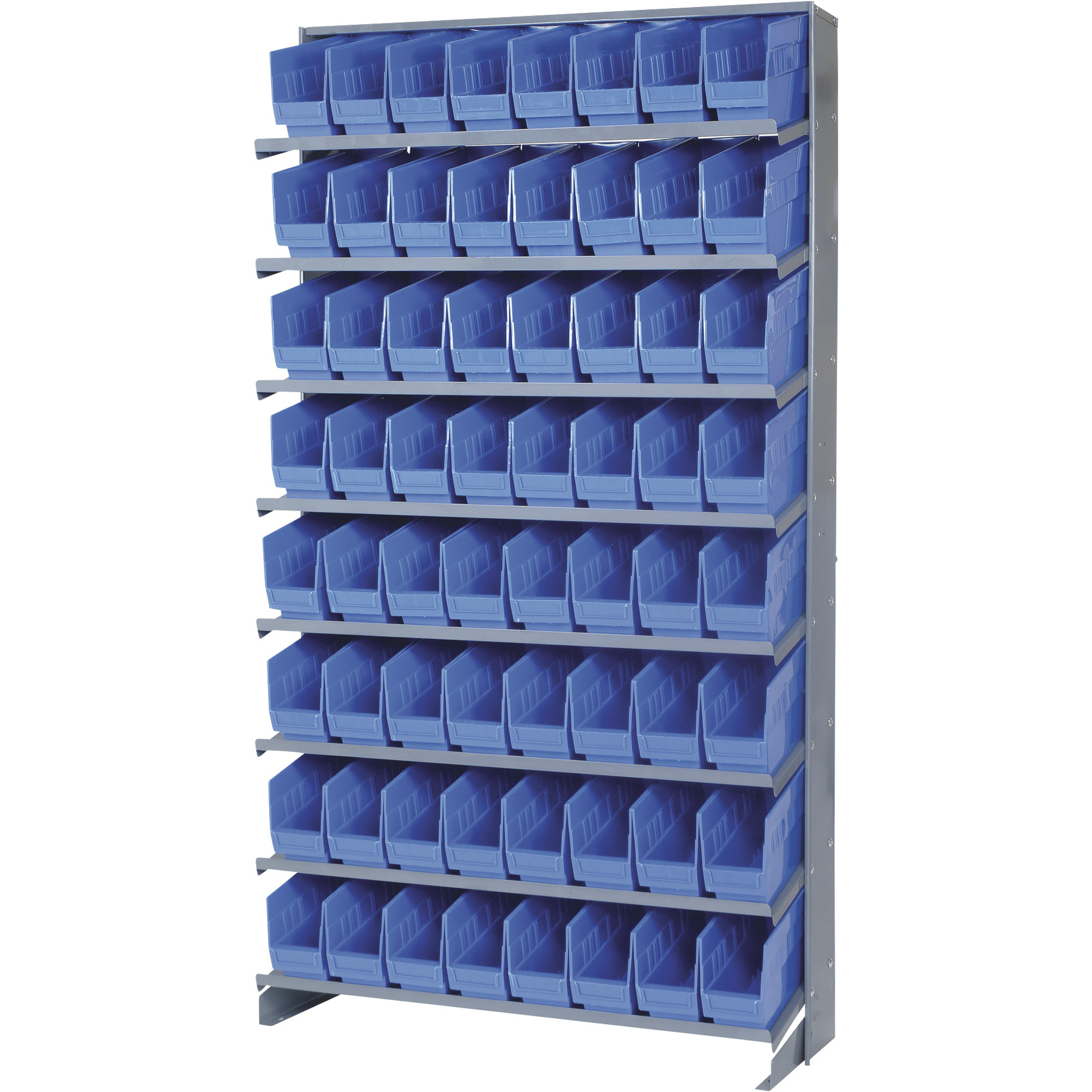 Quantum Storage Store-More Single Side Sloped Shelving Unit With 64 ...
