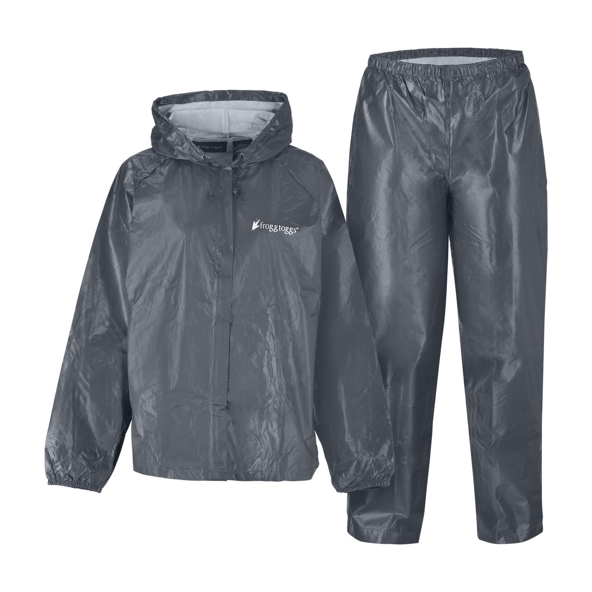 frogg toggs, Women's Ultra-Lite2 Rainsuit, Size L, Color Carbon Black ...