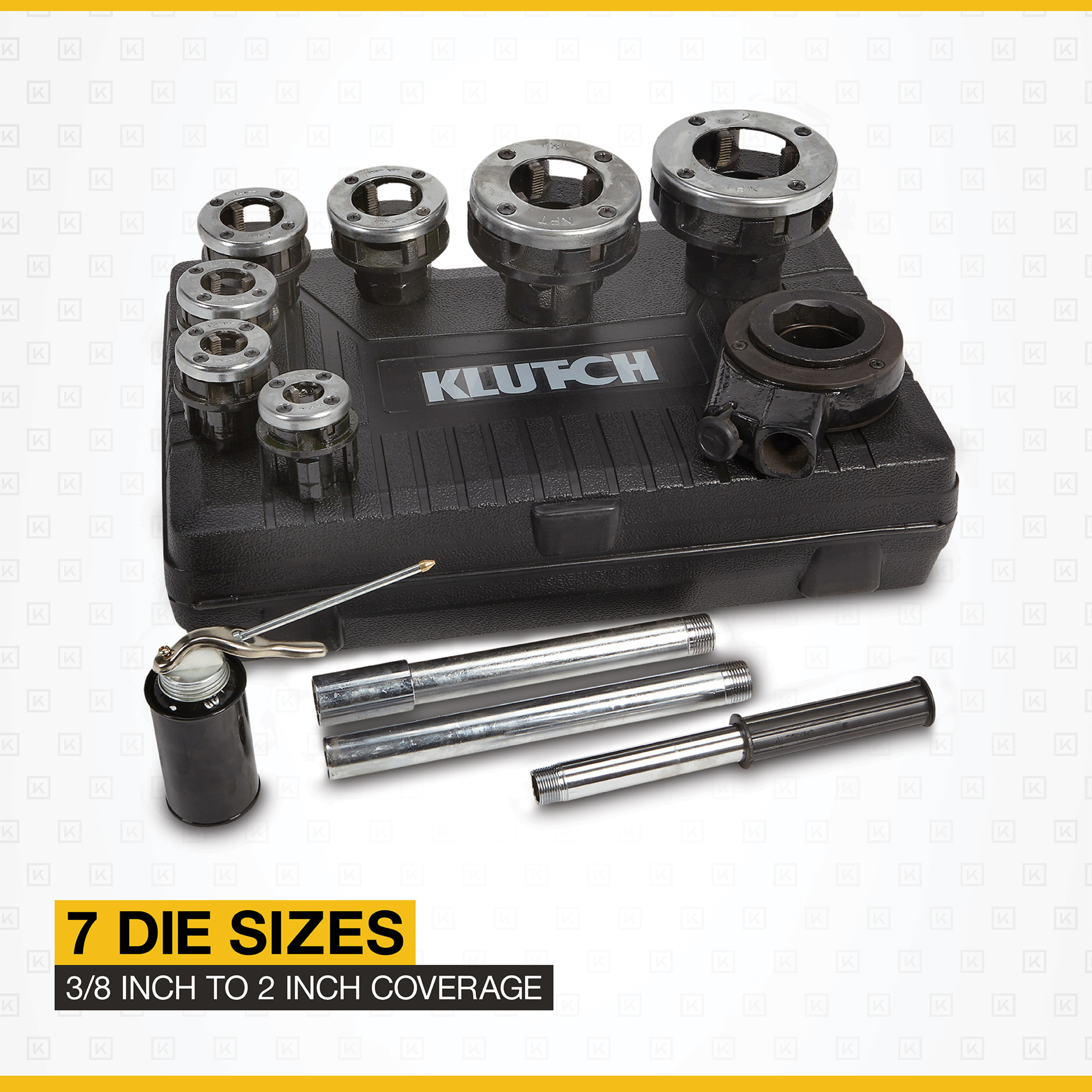 Klutch Ratcheting Pipe Threader Set, 12-Pcs. | Northern Tool