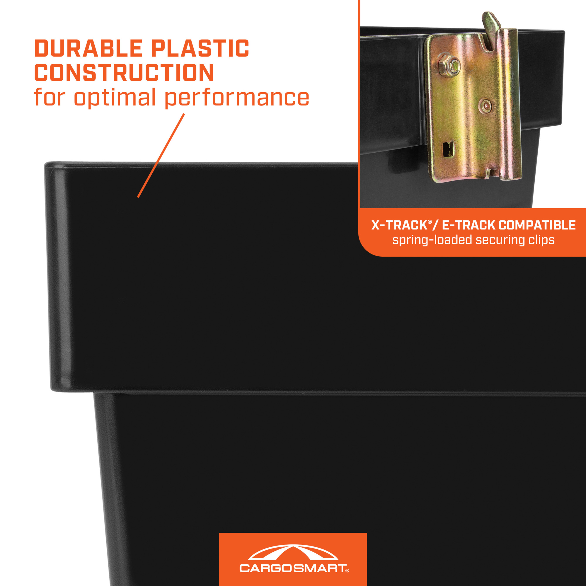 CargoSmart Small Plastic Storage Bin, 6in.W x 7in.D x 4in.H, For E ...