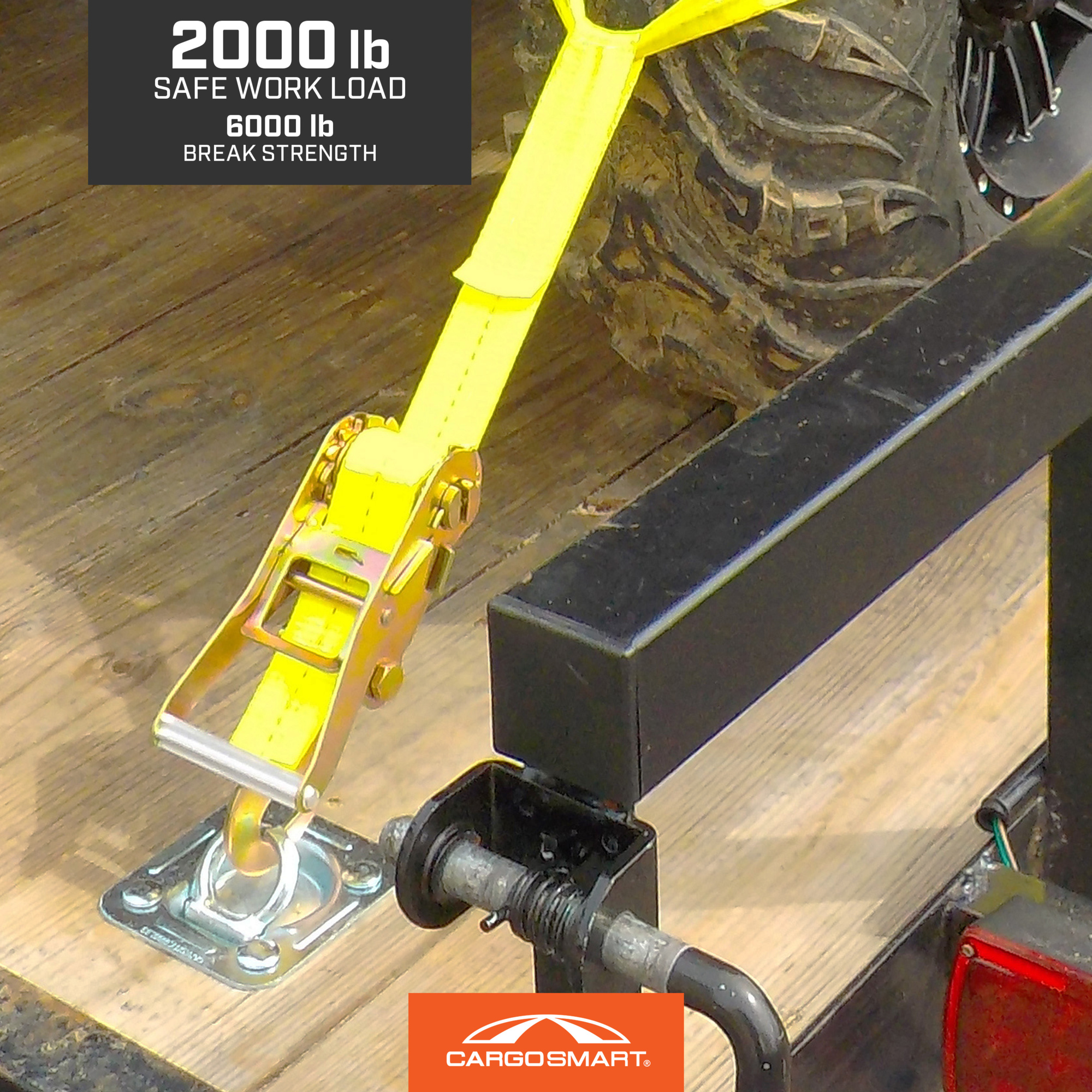 CargoSmart Bolt-On Recessed D-Ring, 3/8in. Dia., 6000-Lb. Capacity ...