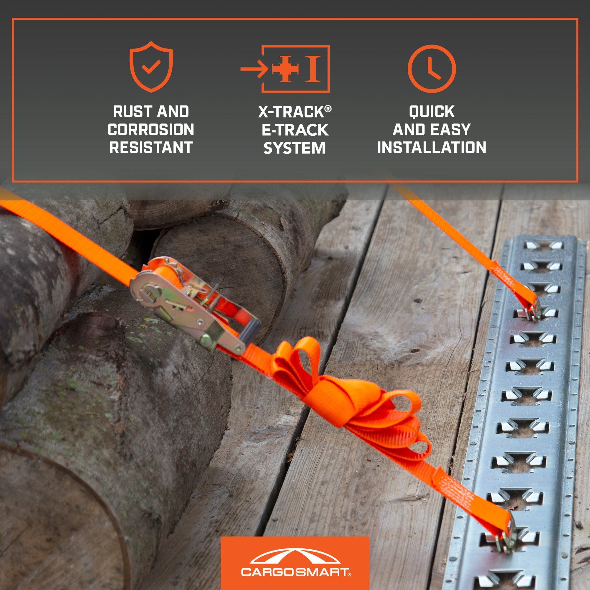 CargoSmart Ratchet Straps, 2-Pack, 2in. x 16ft., For E-Track and X ...