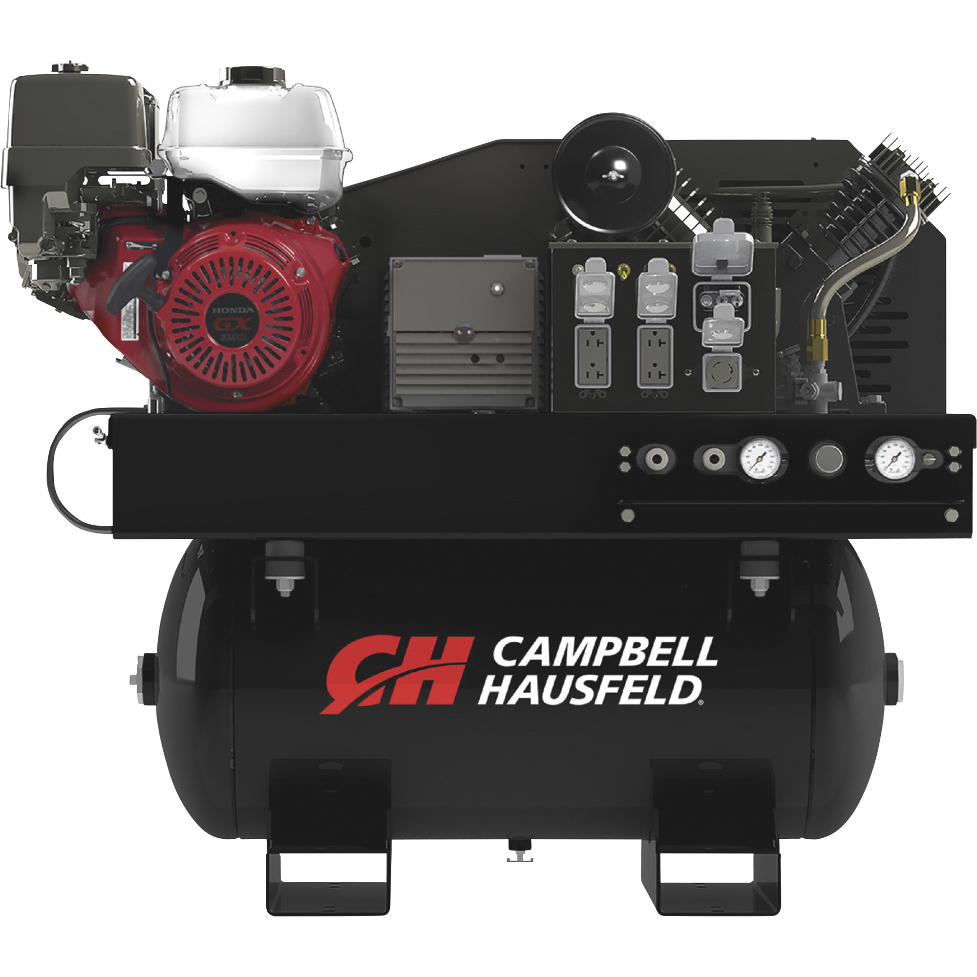 Campbell Hausfeld 2-in-1 Gas-Powered Air Compressor/Generator, Honda ...