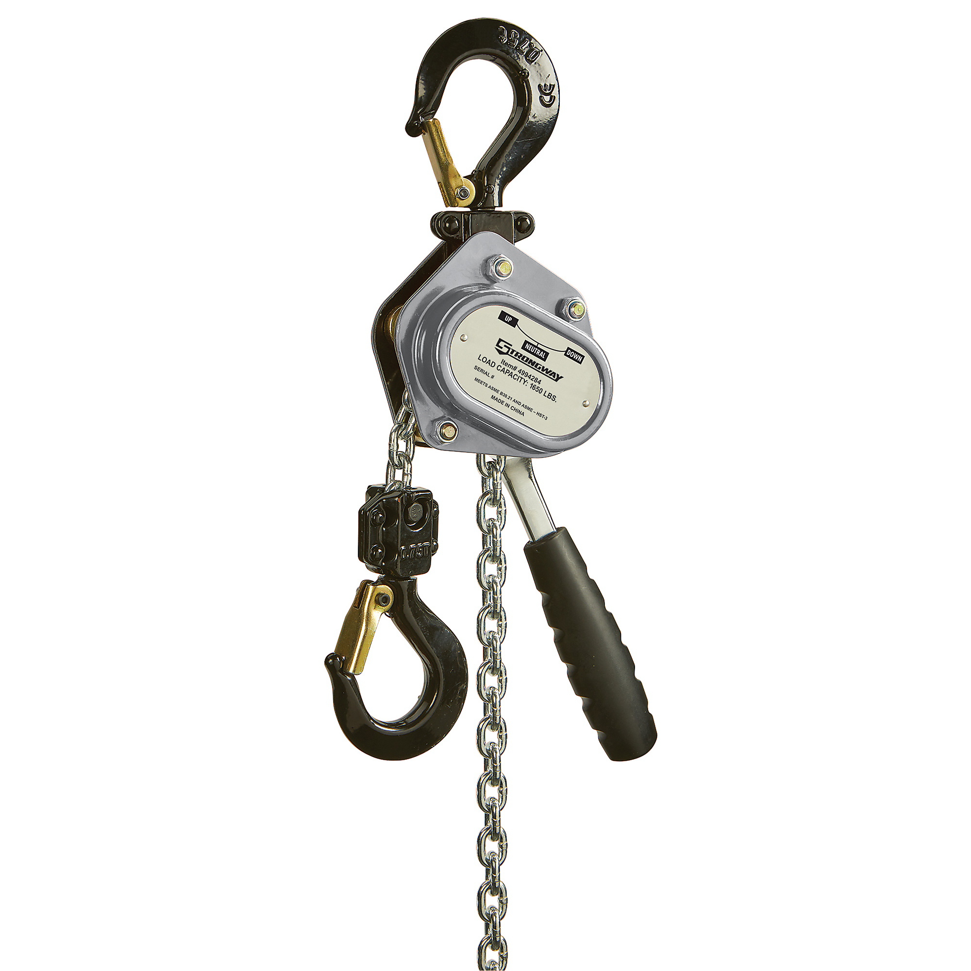 Strongway Mini Lever Chain Hoist, 1650-Lb. Capacity, 5ft. Lift, Model ...