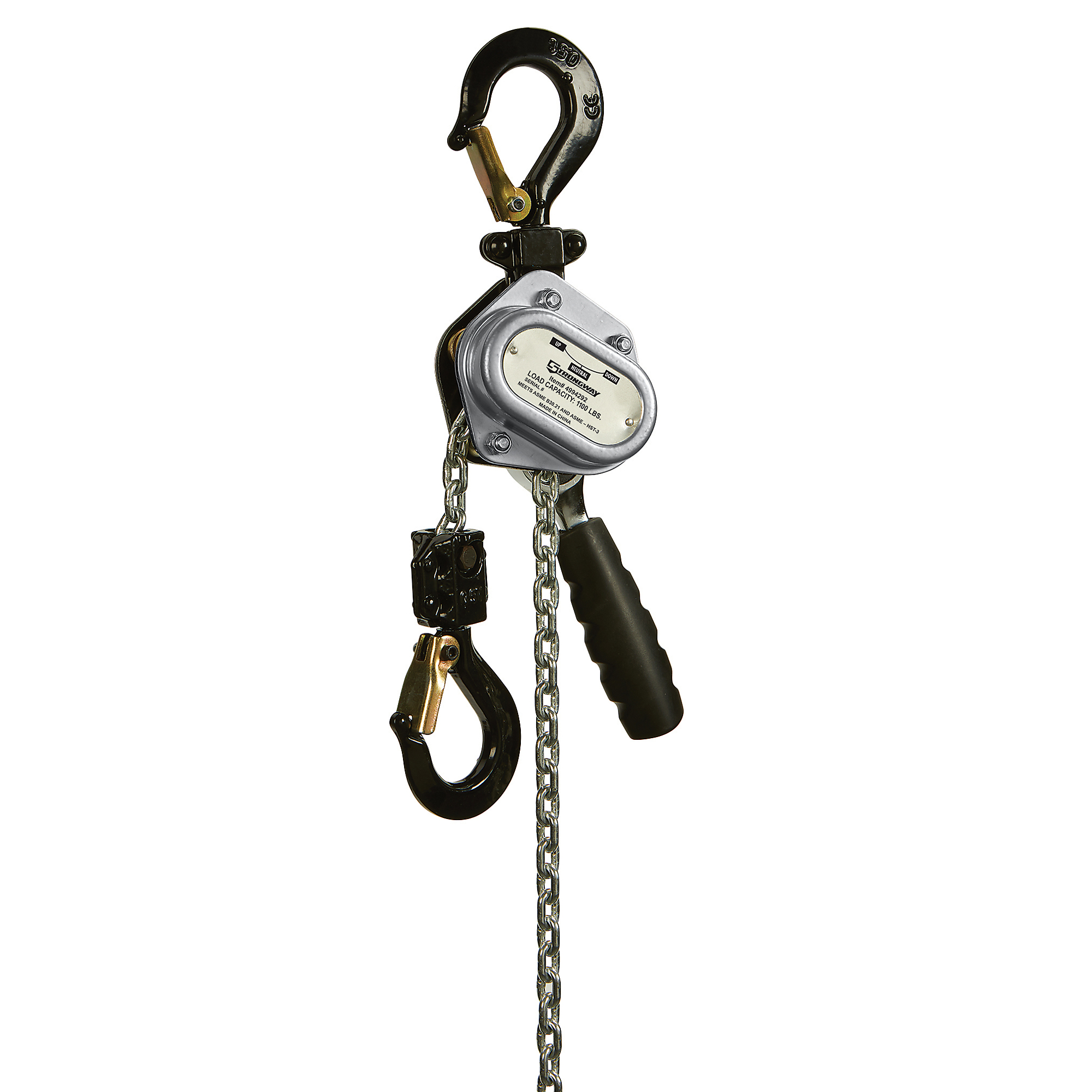 Strongway Mini Lever Chain Hoist, 1100-Lb. Capacity, 5ft. Lift, Model ...