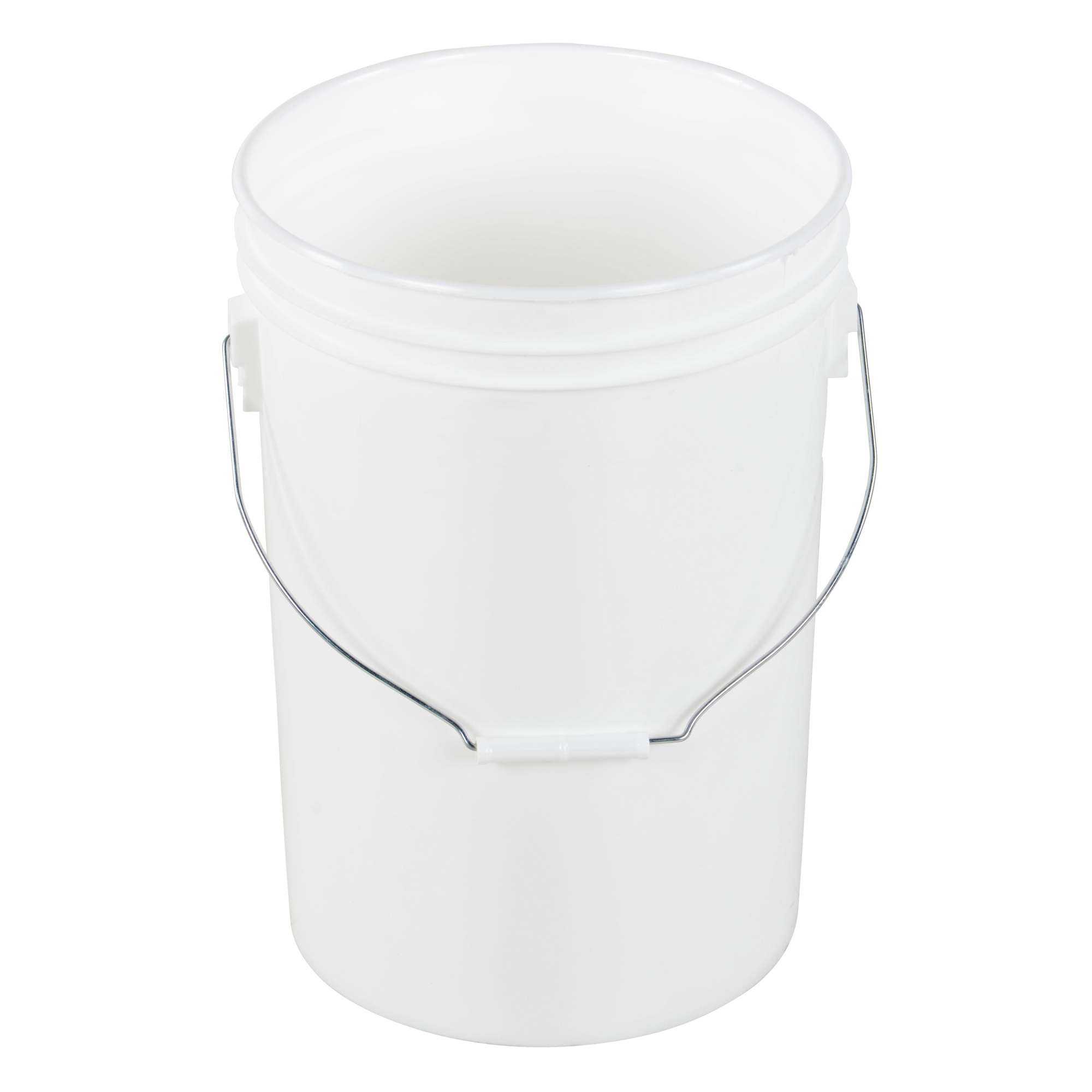Vestil, Open head pail with steel handle 6 gallon white, Capacity 0 lb ...