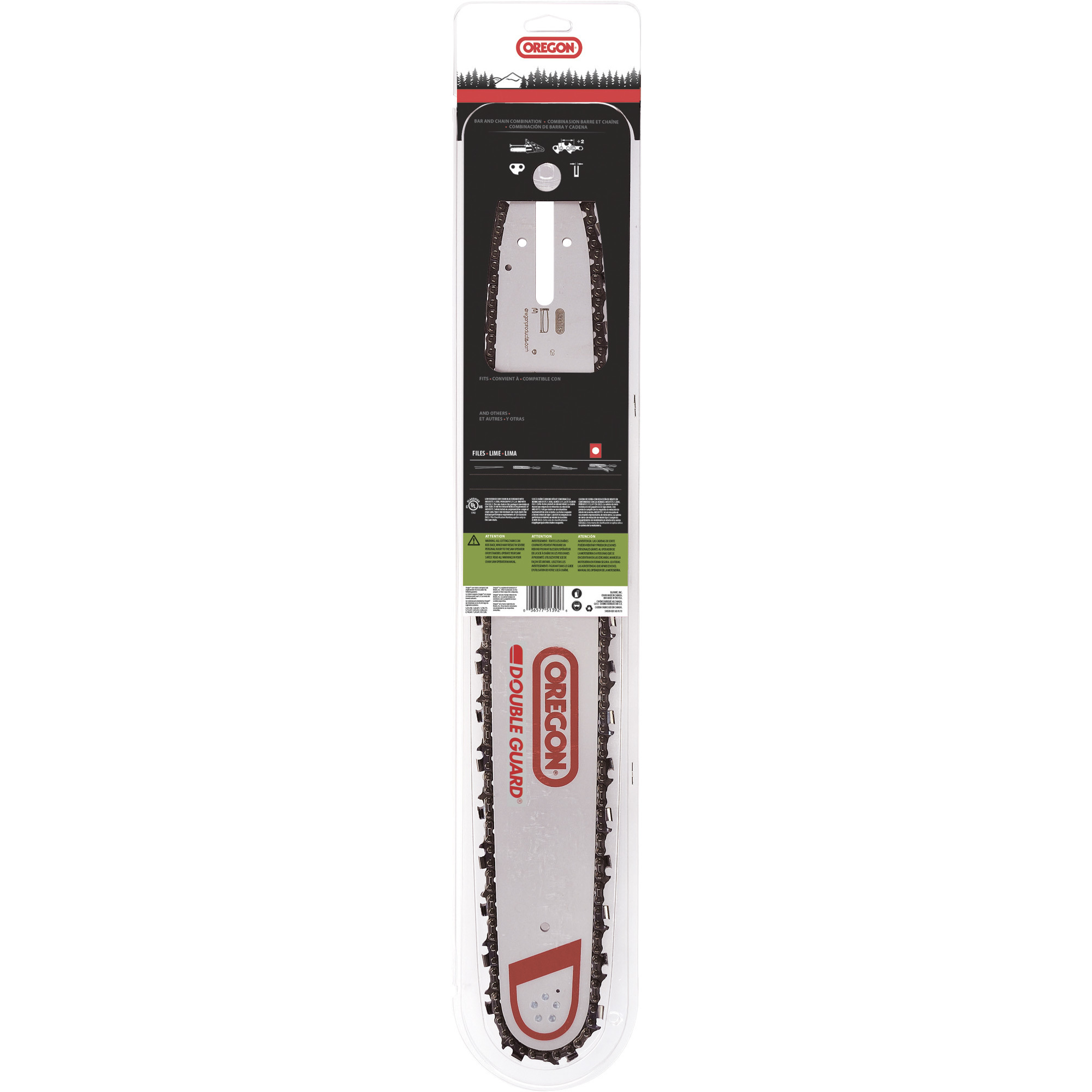 Oregon Chainsaw Bar and Chain Combo, 3/8in., 0.050in. Ga. Chain, 14in ...