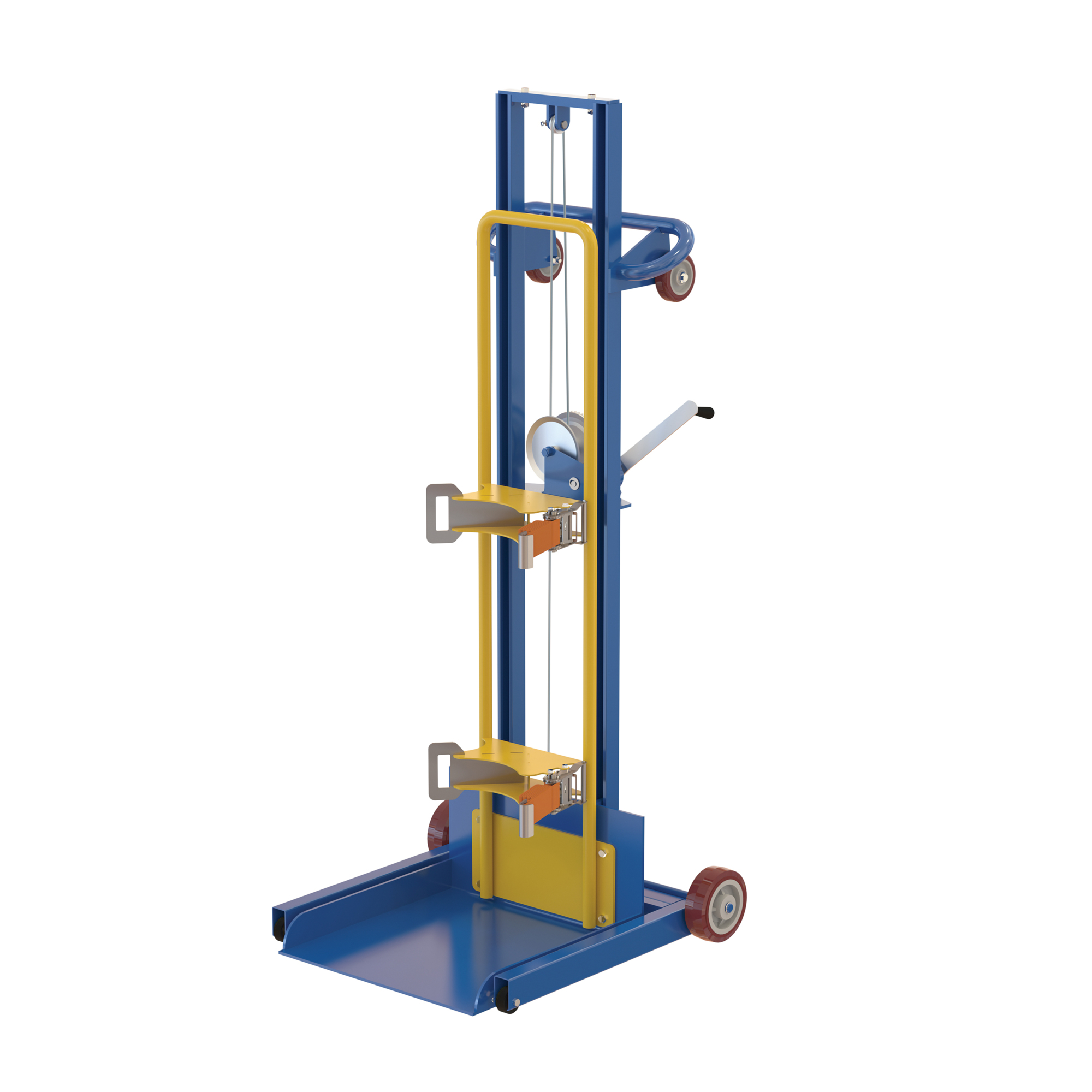 Vestil, Steel Gas Cylinder Lifter .5K Blue, Height 105 in, Width 33.188 ...