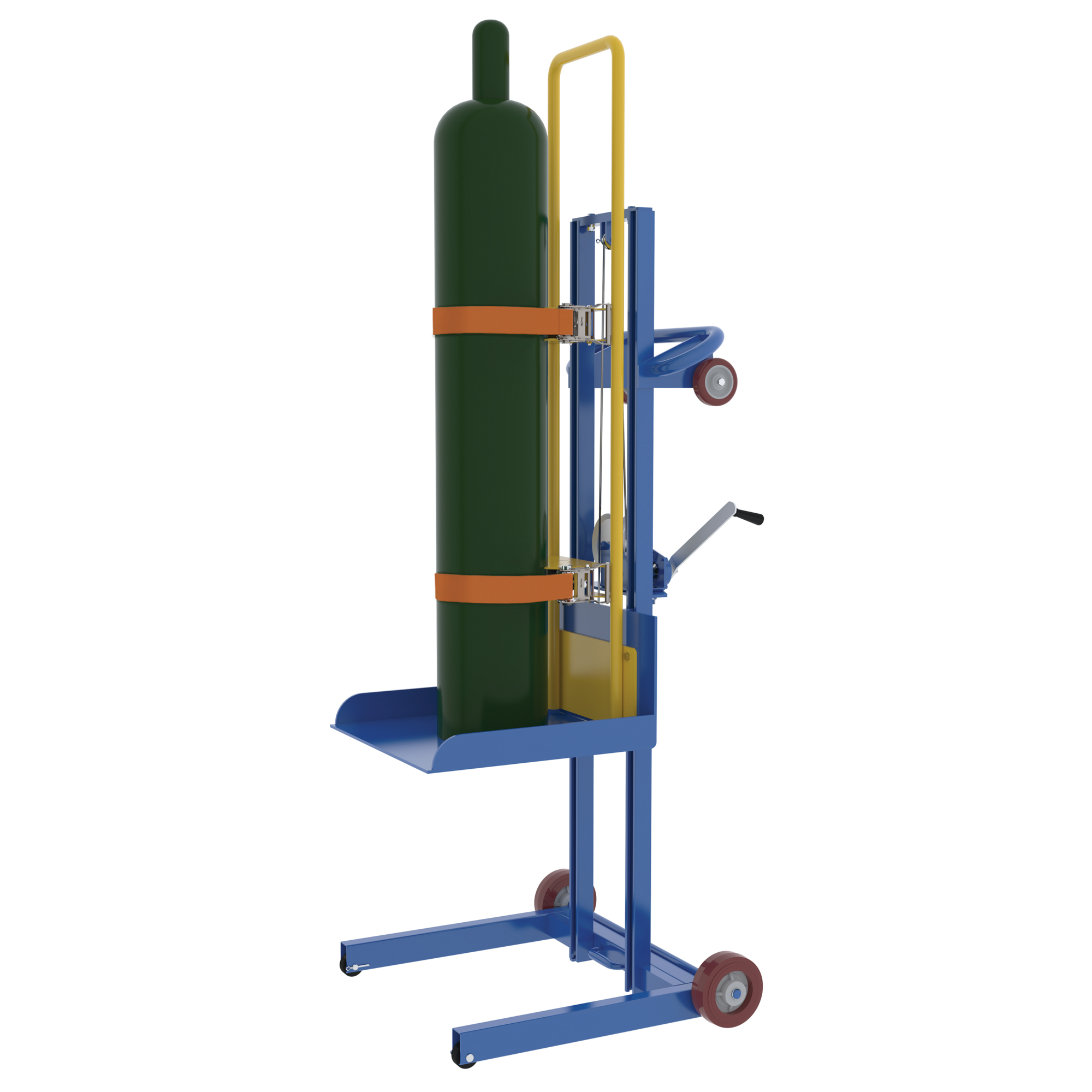 Vestil Steel Gas Cylinder Lifter - 300 Lb. Capacity, 105in. Height, 33 ...