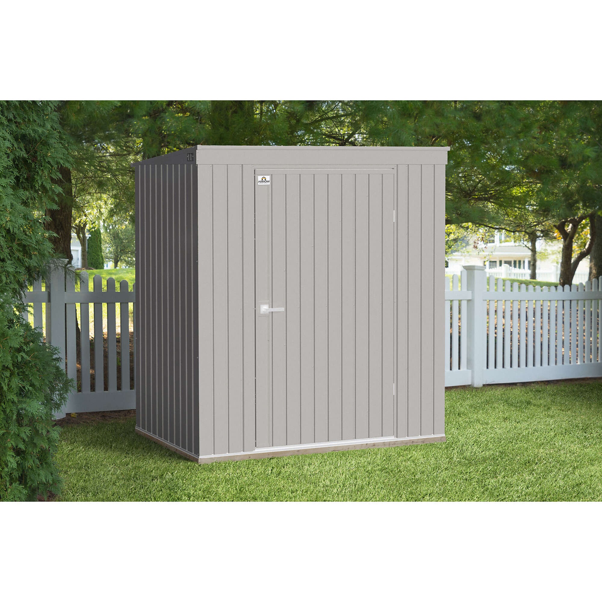 Arrow Storage Products, Arrow Elite Steel Storage Shed, 6x4 Cool Grey ...