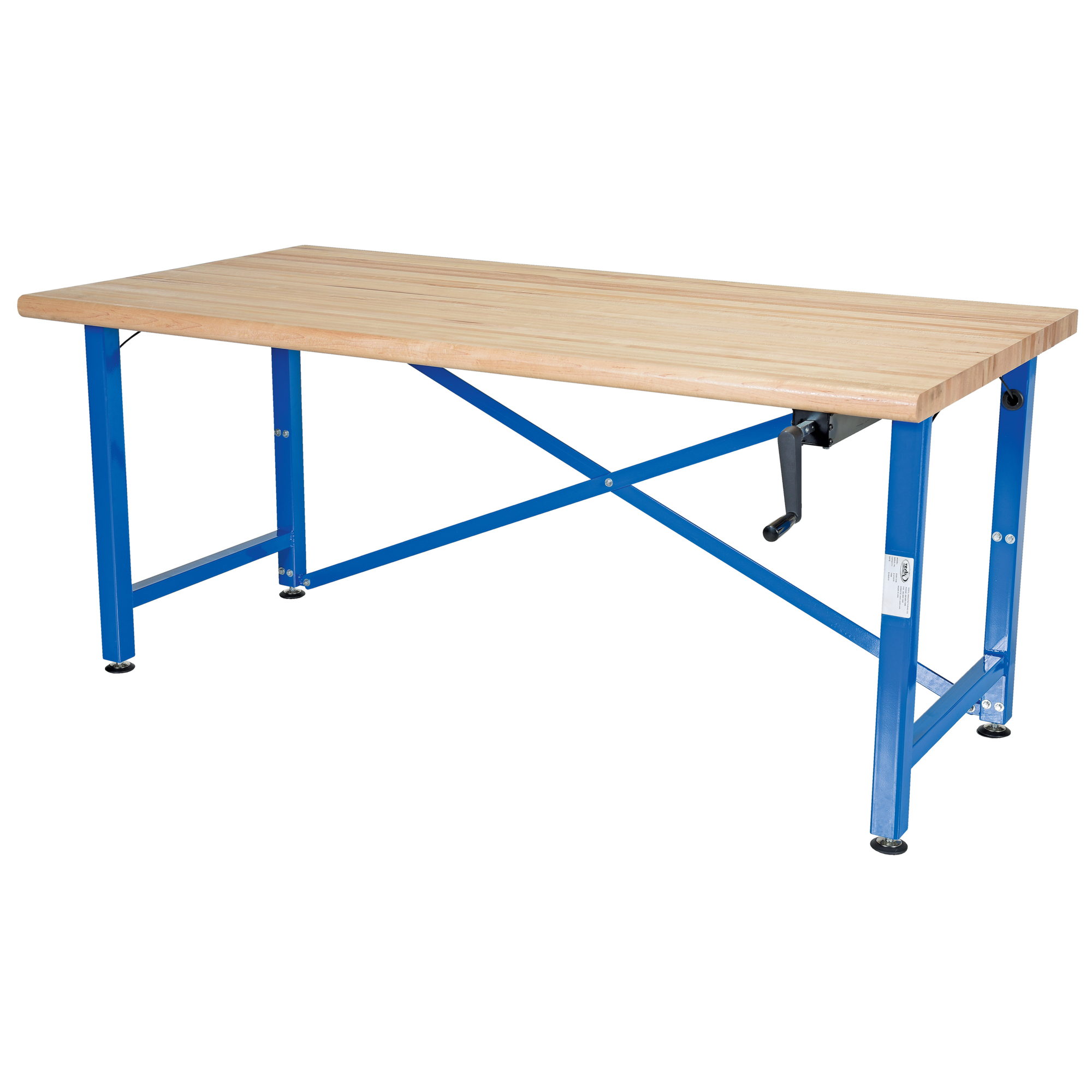 Vestil, Steel/wood manual adjustable ergonomic work bench, Capacity 700 ...