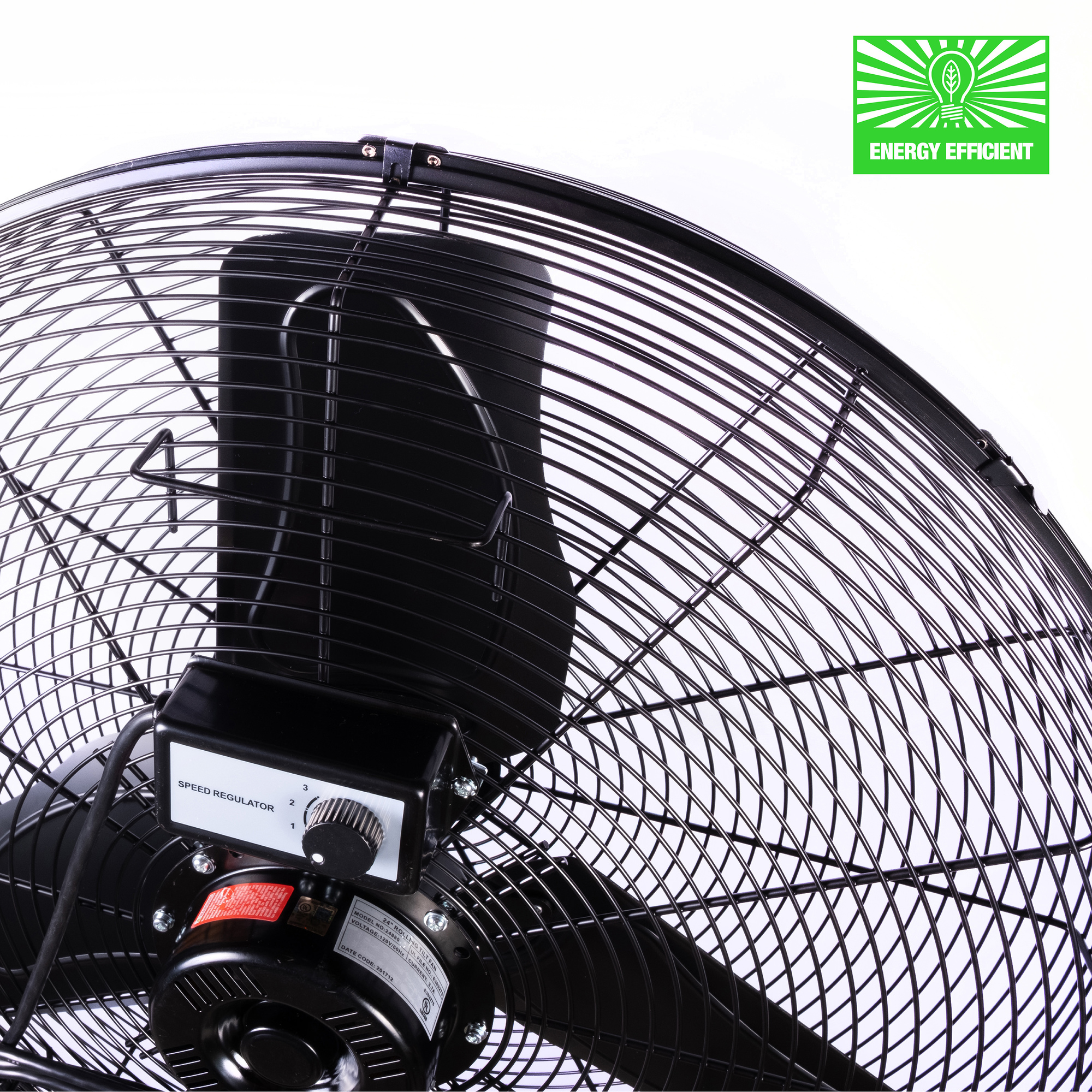 OEMTOOLS, Rolling Tilt Fan, Fan Diameter 24 in, Air Delivery 8600 cfm ...