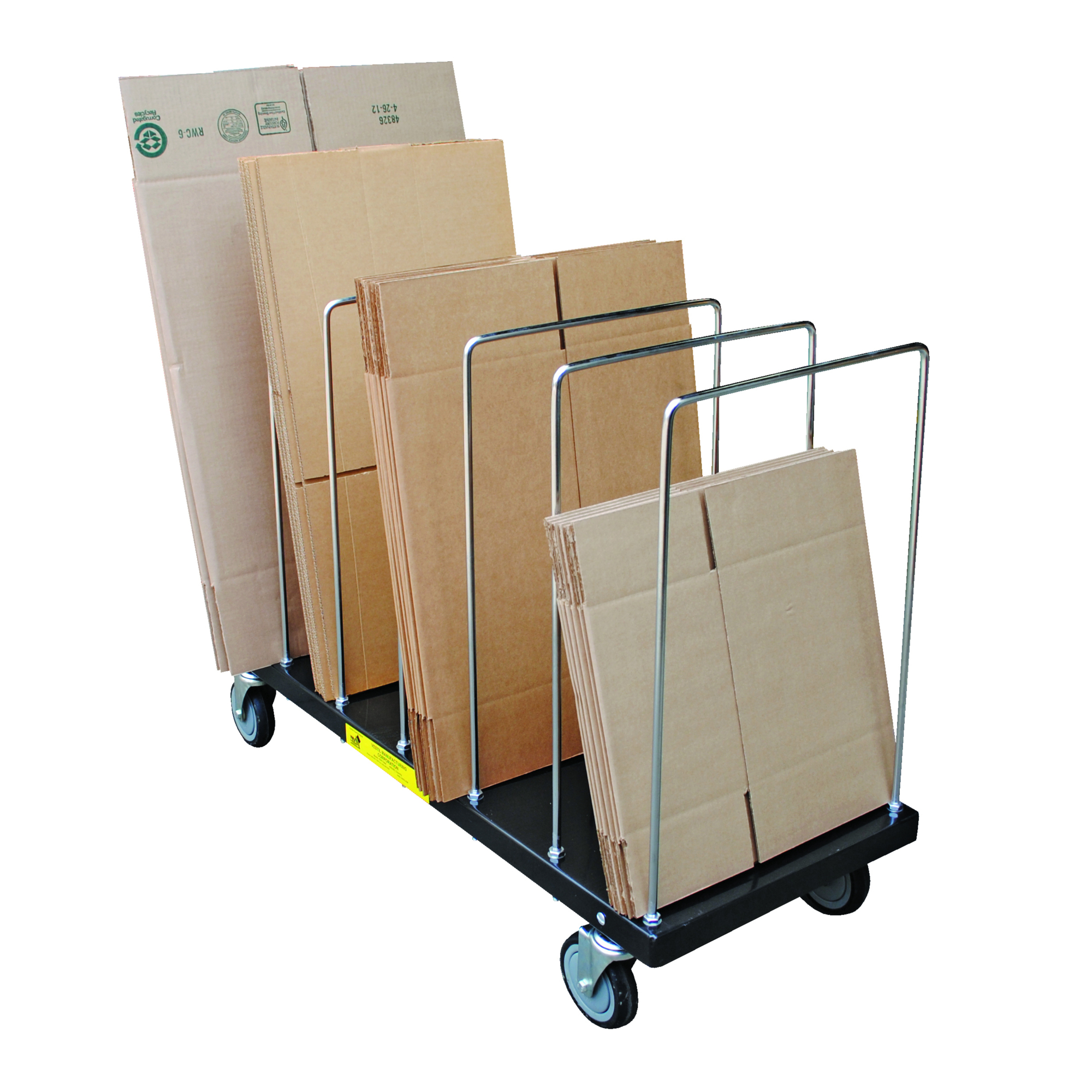 Vestil, Portable carton cart with dividers, Total Capacity 400 lb ...