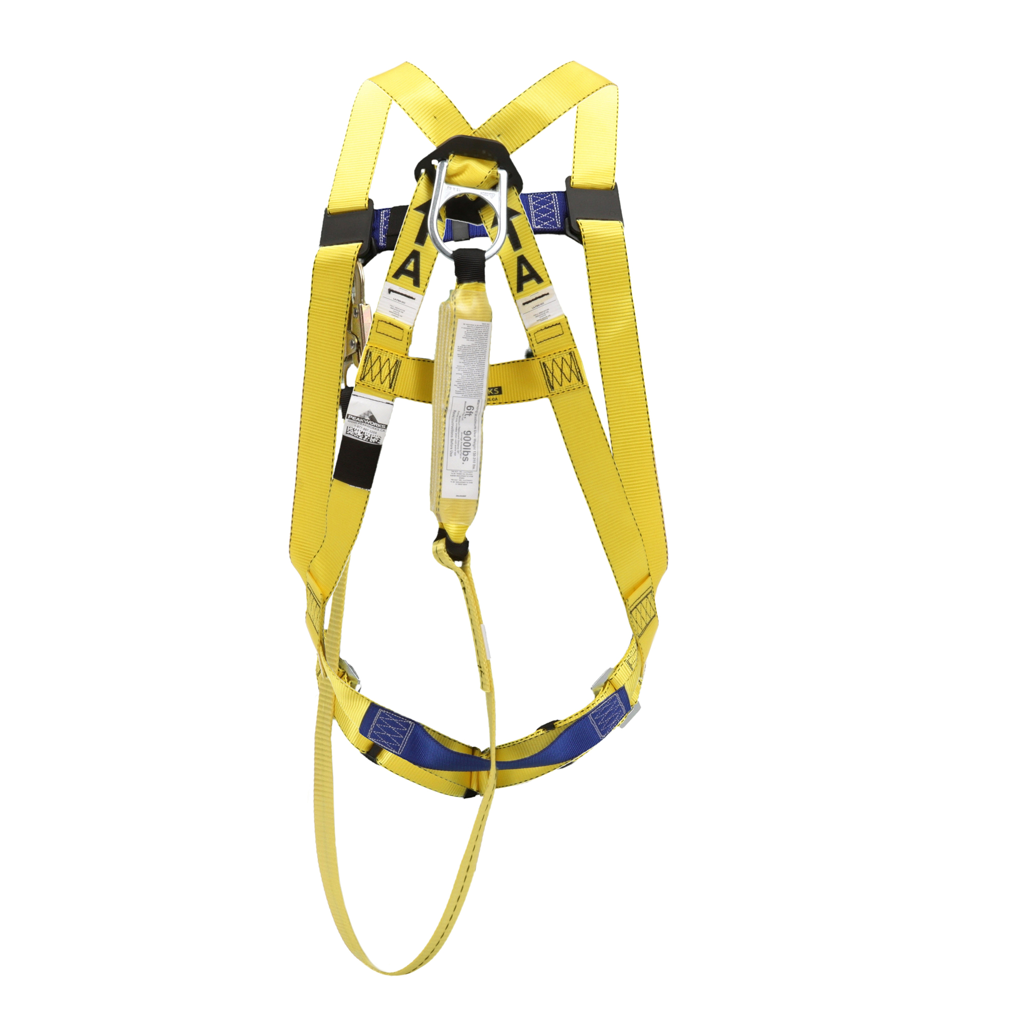 Peak Works, Fall Protection Kit, 6ft., 3Pt., ANSI OSHA Compliant ...