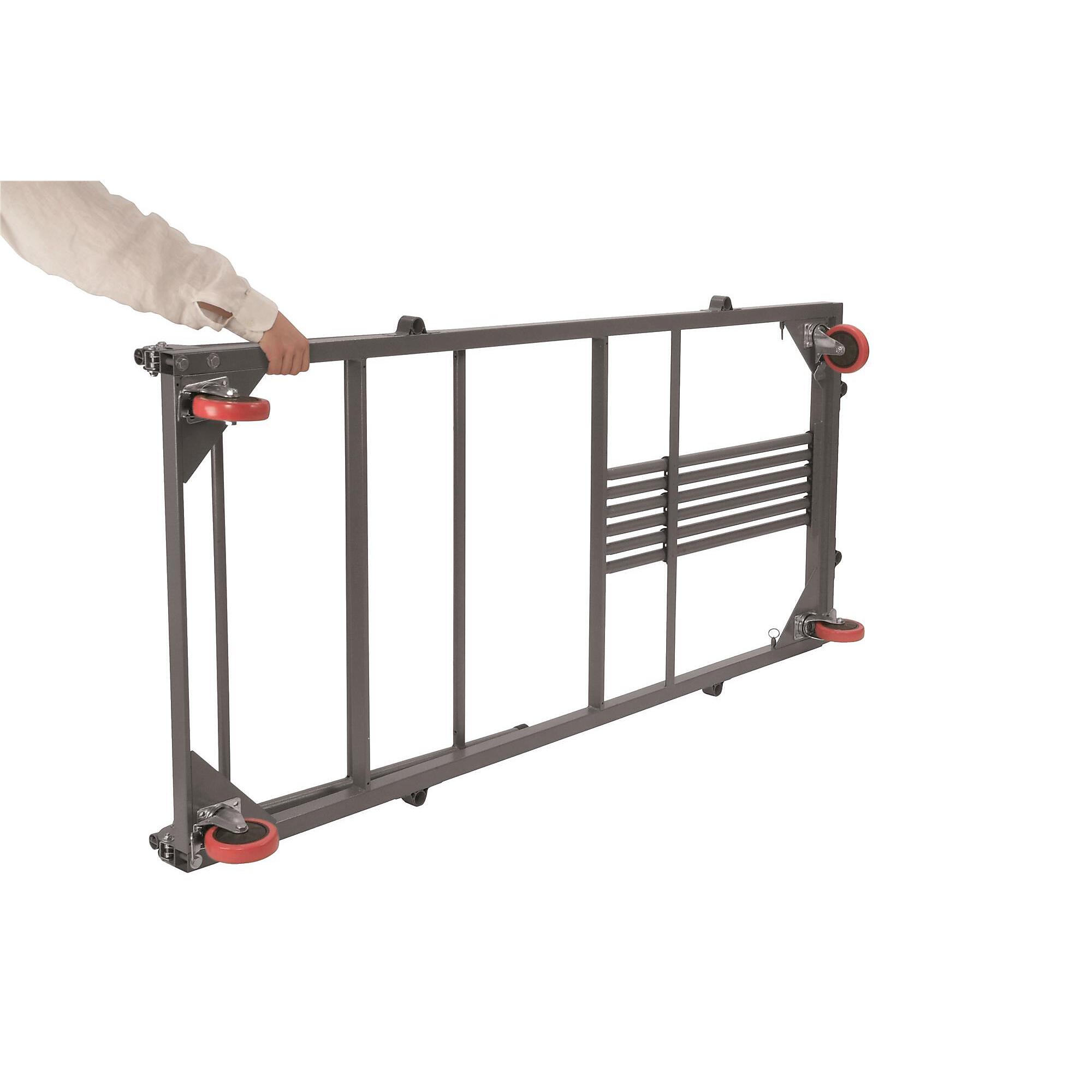 ZOWN, Heavy Duty Rectangle Folding Table Trolley Cart, Color Grey ...